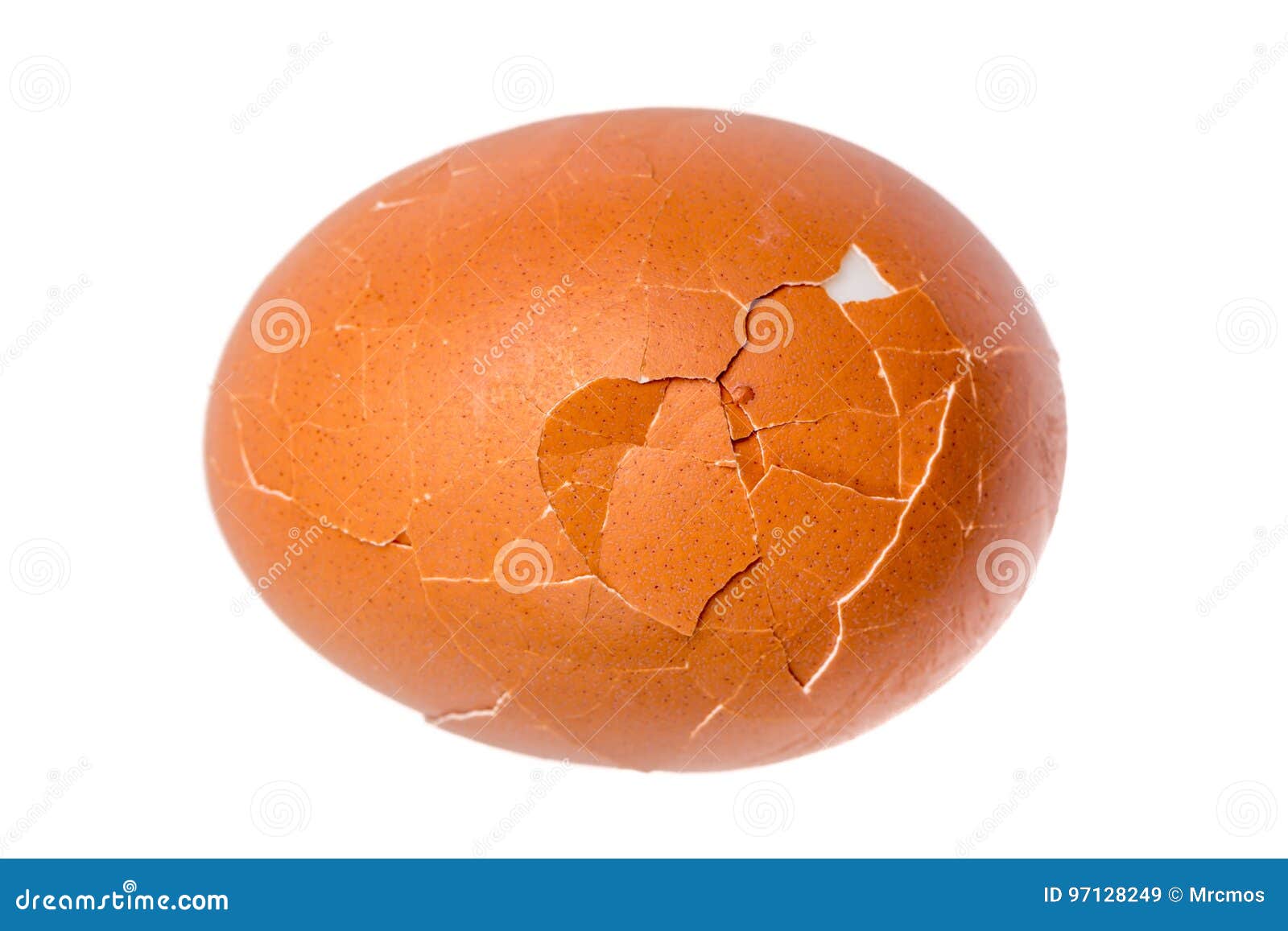 Detail Texture of Broken Boiled Egg Isolated on White Background Stock ...