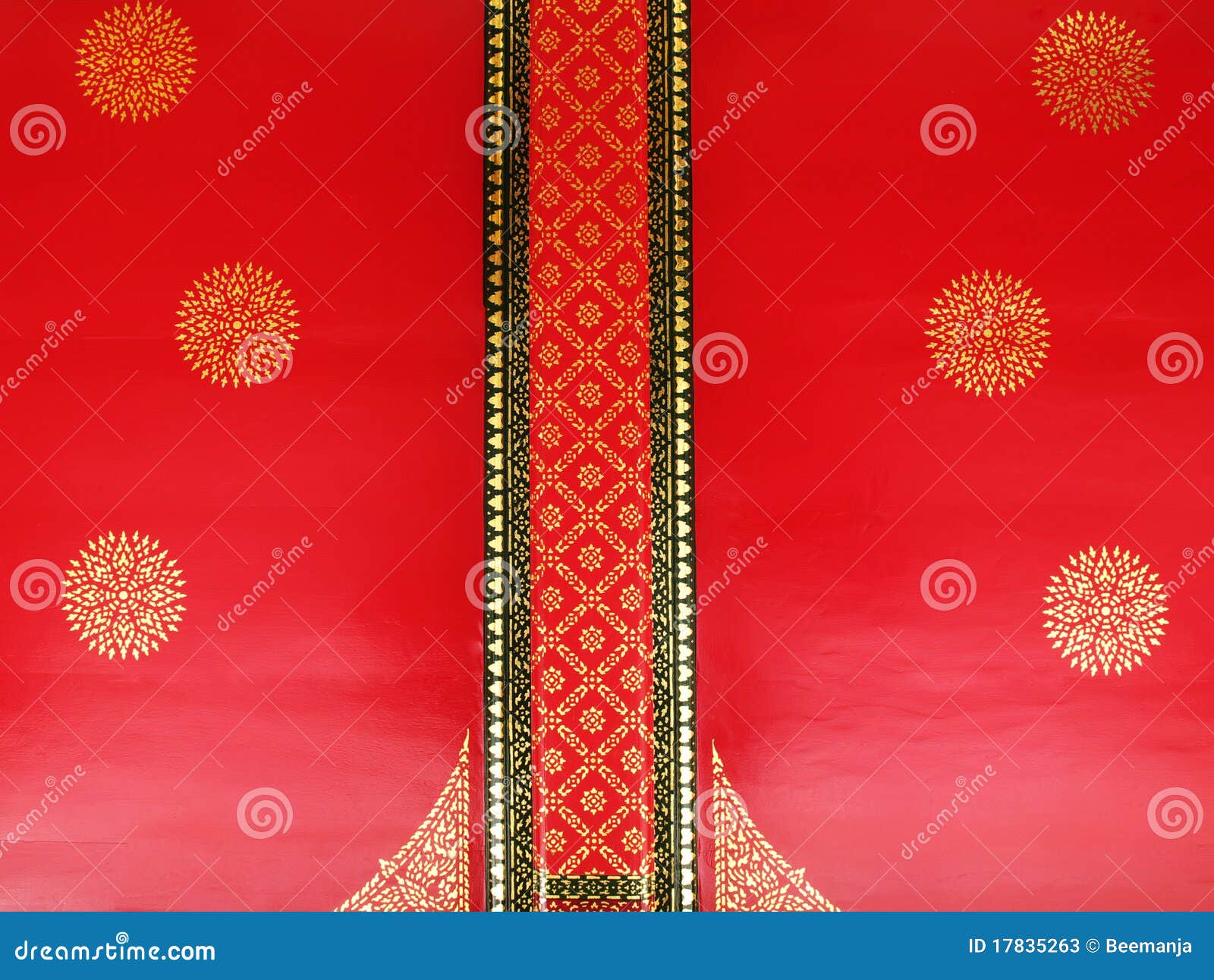 Detail of Thai Temple Ceiling Stock Image - Image of golden, detail ...