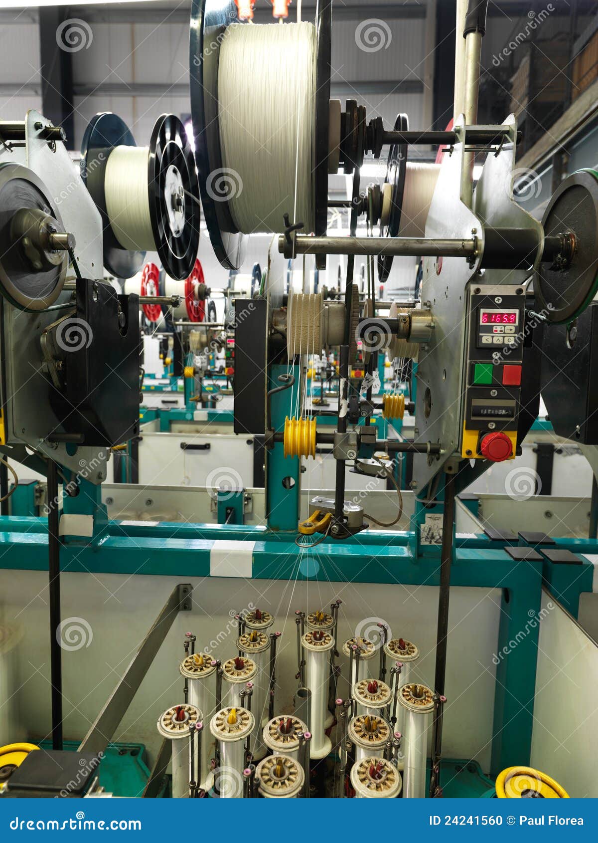 Detail of Thread Factory Production Line Stock Photo - Image of ...