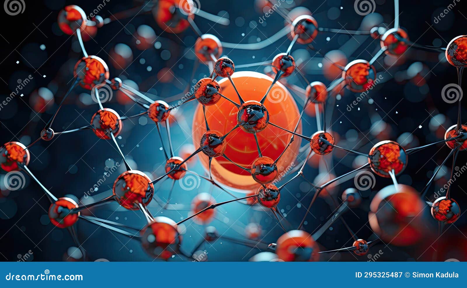 Detail To Atom Molecule, Physics Concept Stock Illustration ...