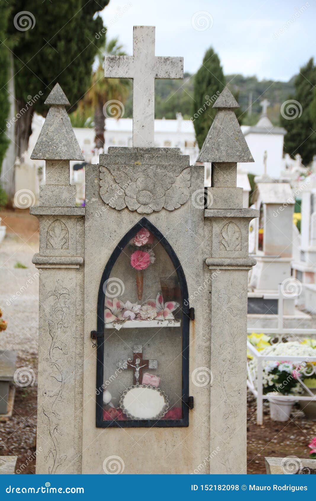 Detail of tomb in cemetary stock photo. Image of ancient - 152182098