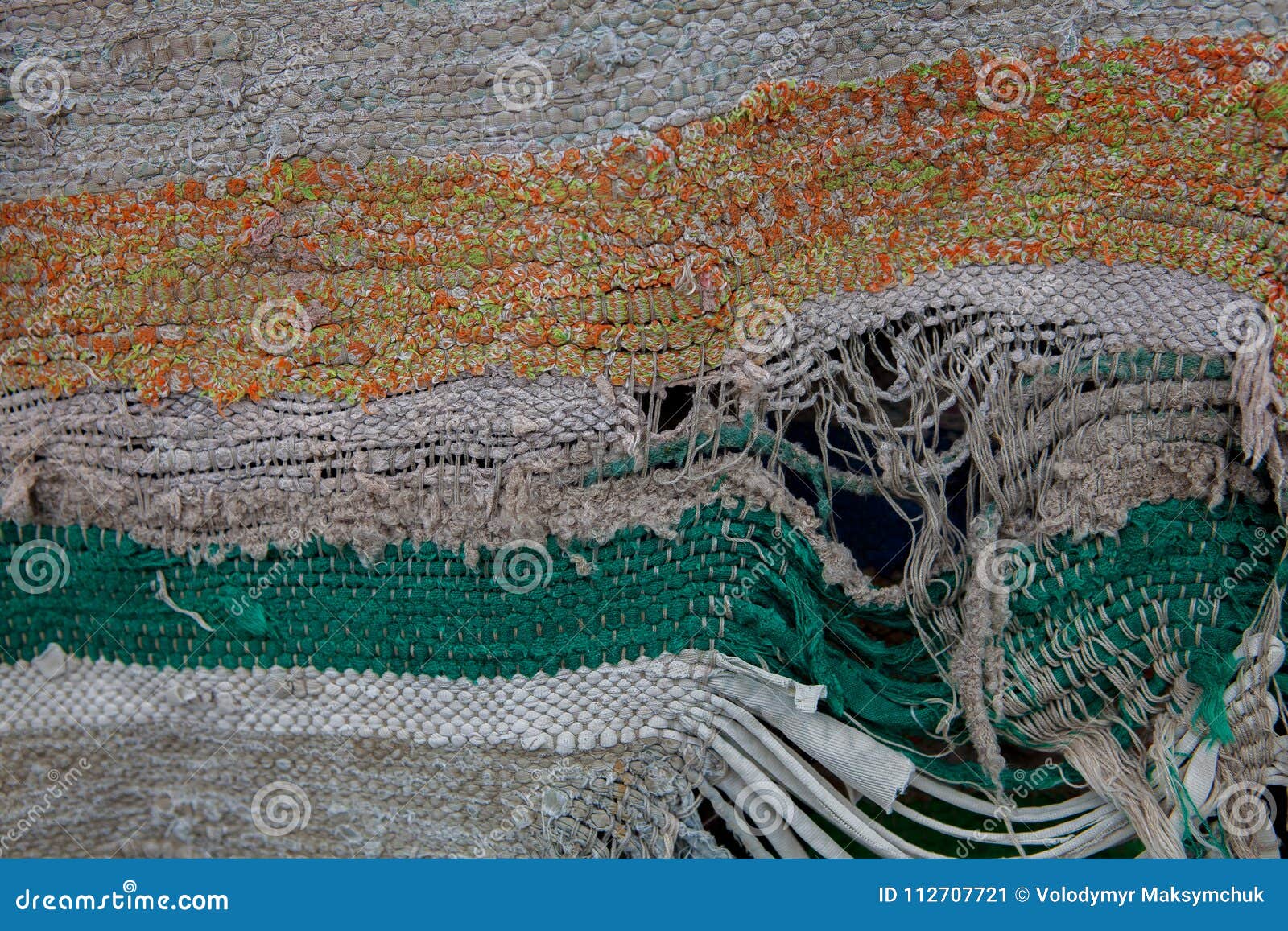 Detail of Torn Rag, Front View Background or Texture Stock Image ...