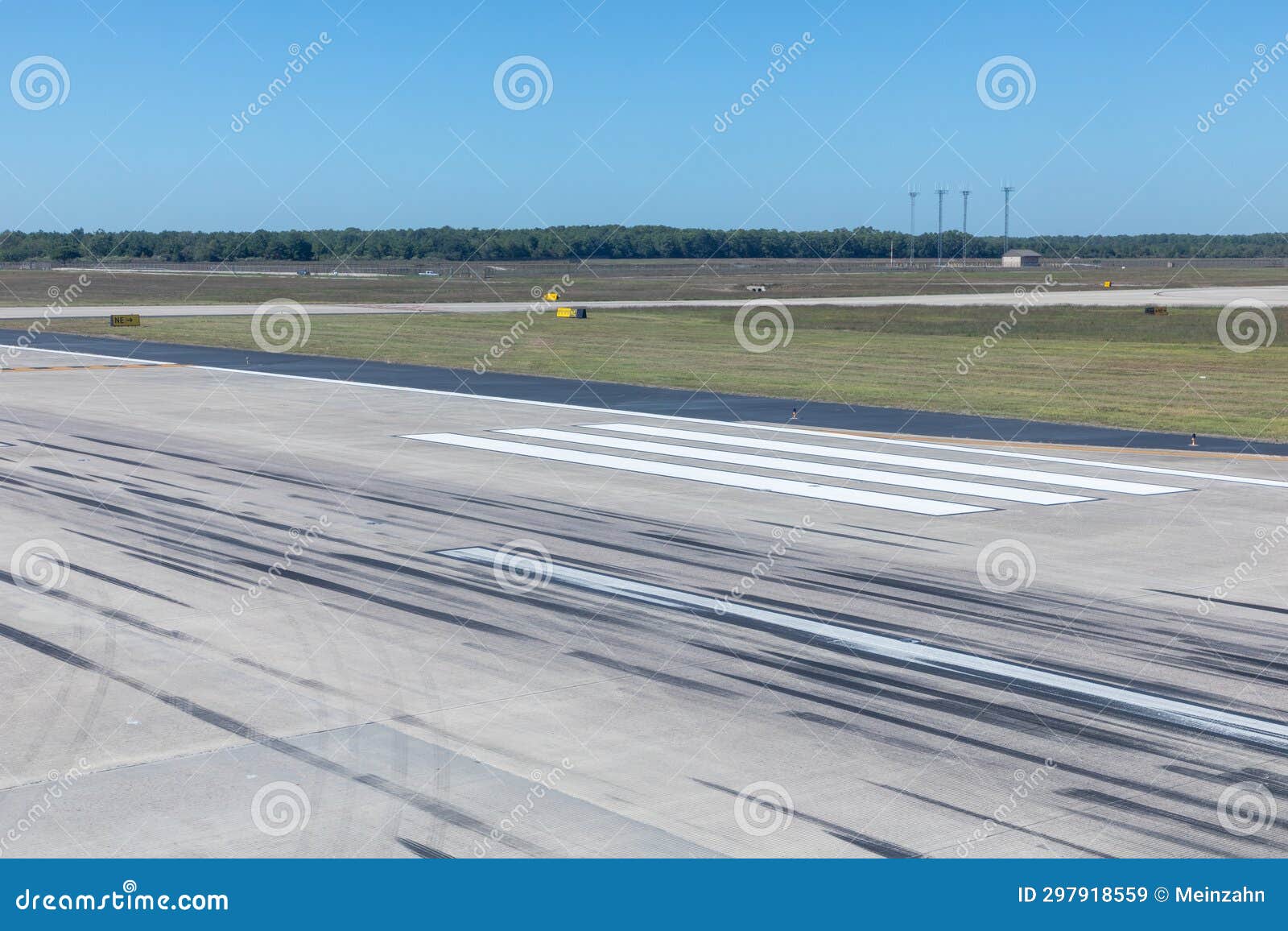 Detail of Touchdown Area of a Runway for Big Jets Stock Image - Image ...