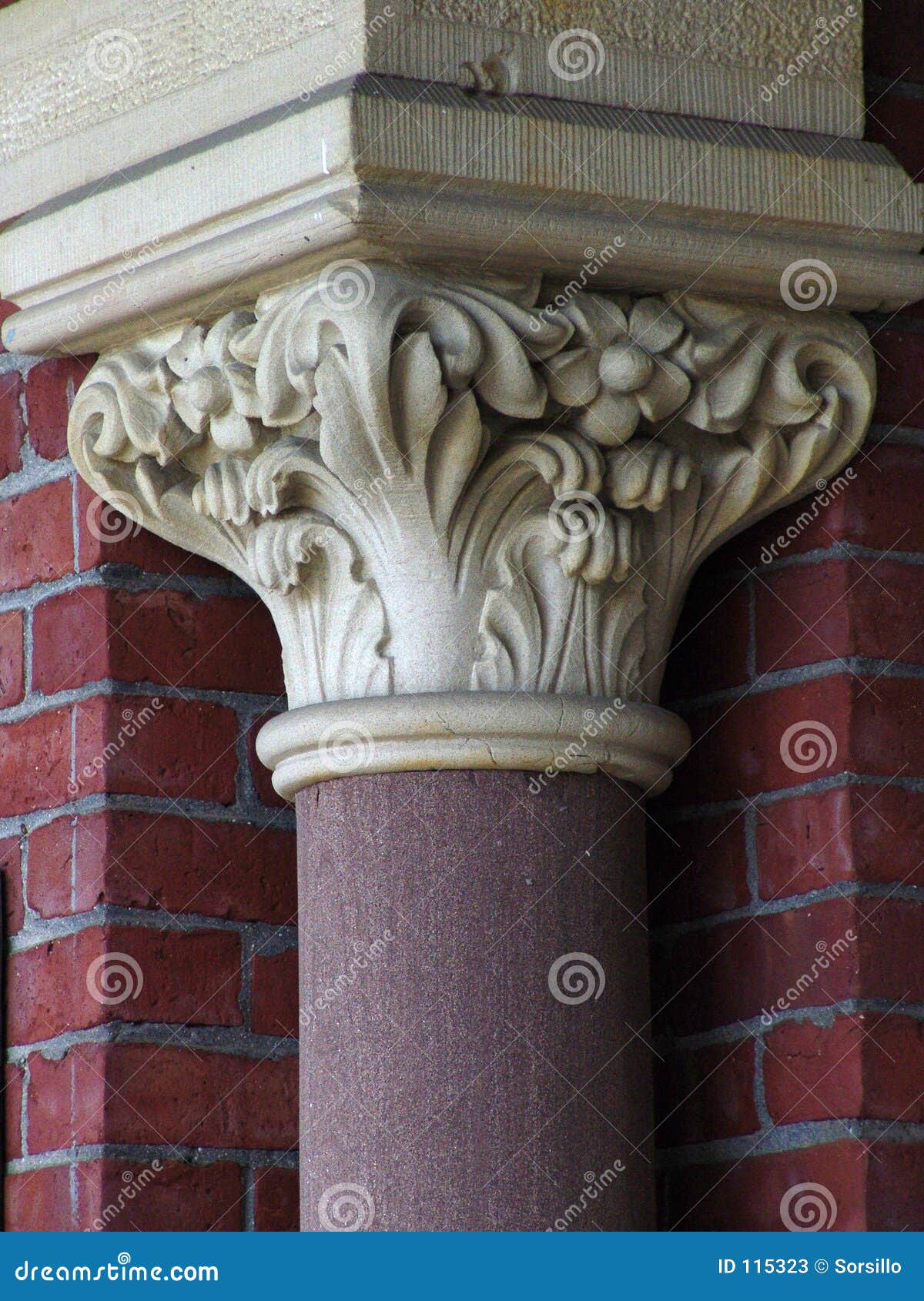 Detail Town Hall Columns stock image. Image of building - 115323