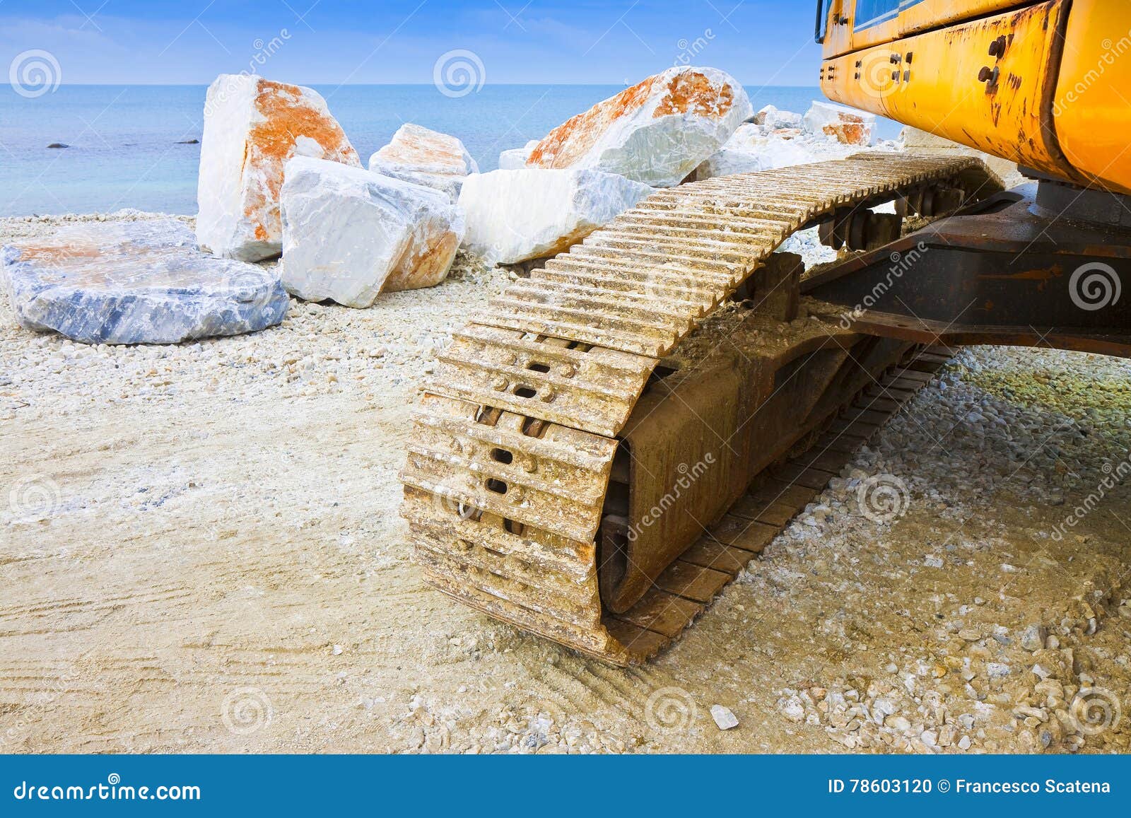 Detail of the Track of a Digging Machine Stock Photo - Image of ...
