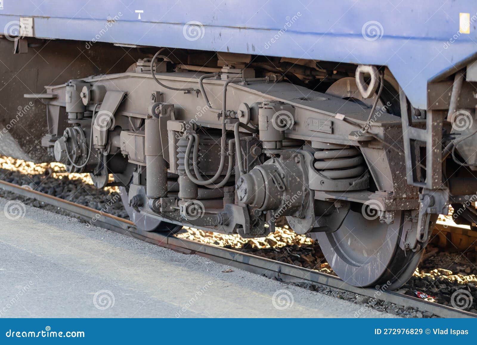 Detail of Train Suspension and Wheels in Bucharest, Romania, 2023 ...