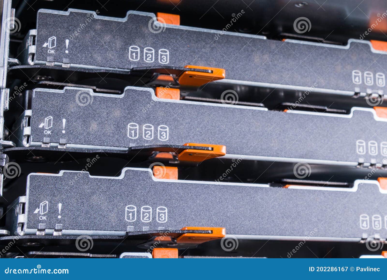 Detail Trays with Hard Drives Inside Data Cloude Center Stock Image ...