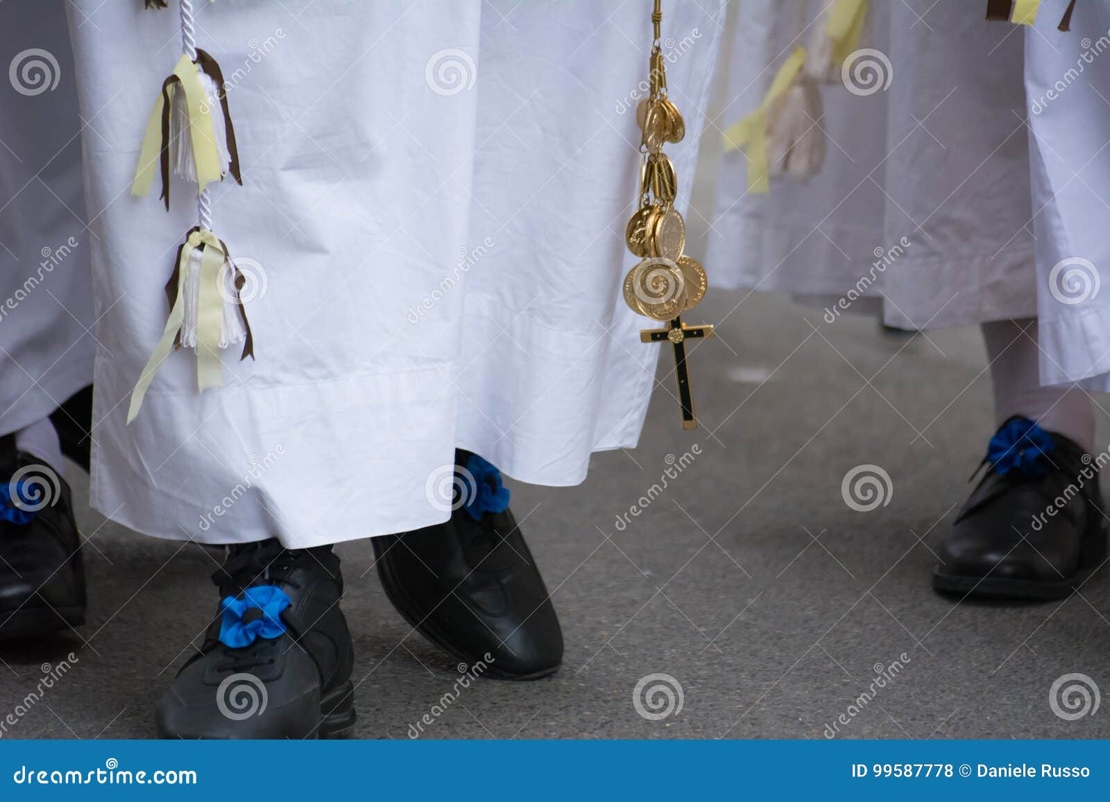 Detail of the Trditional Dresses of Christian Confraternity Members ...