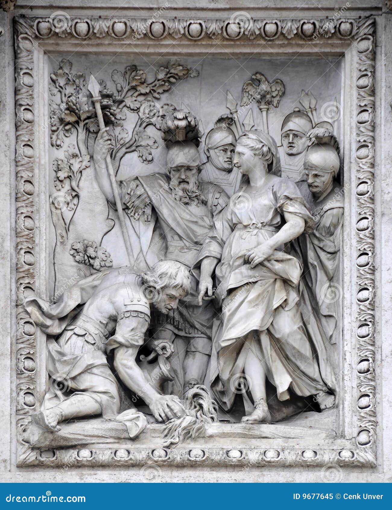 Detail of Trevi Fountain. stock image. Image of traditional - 9677645