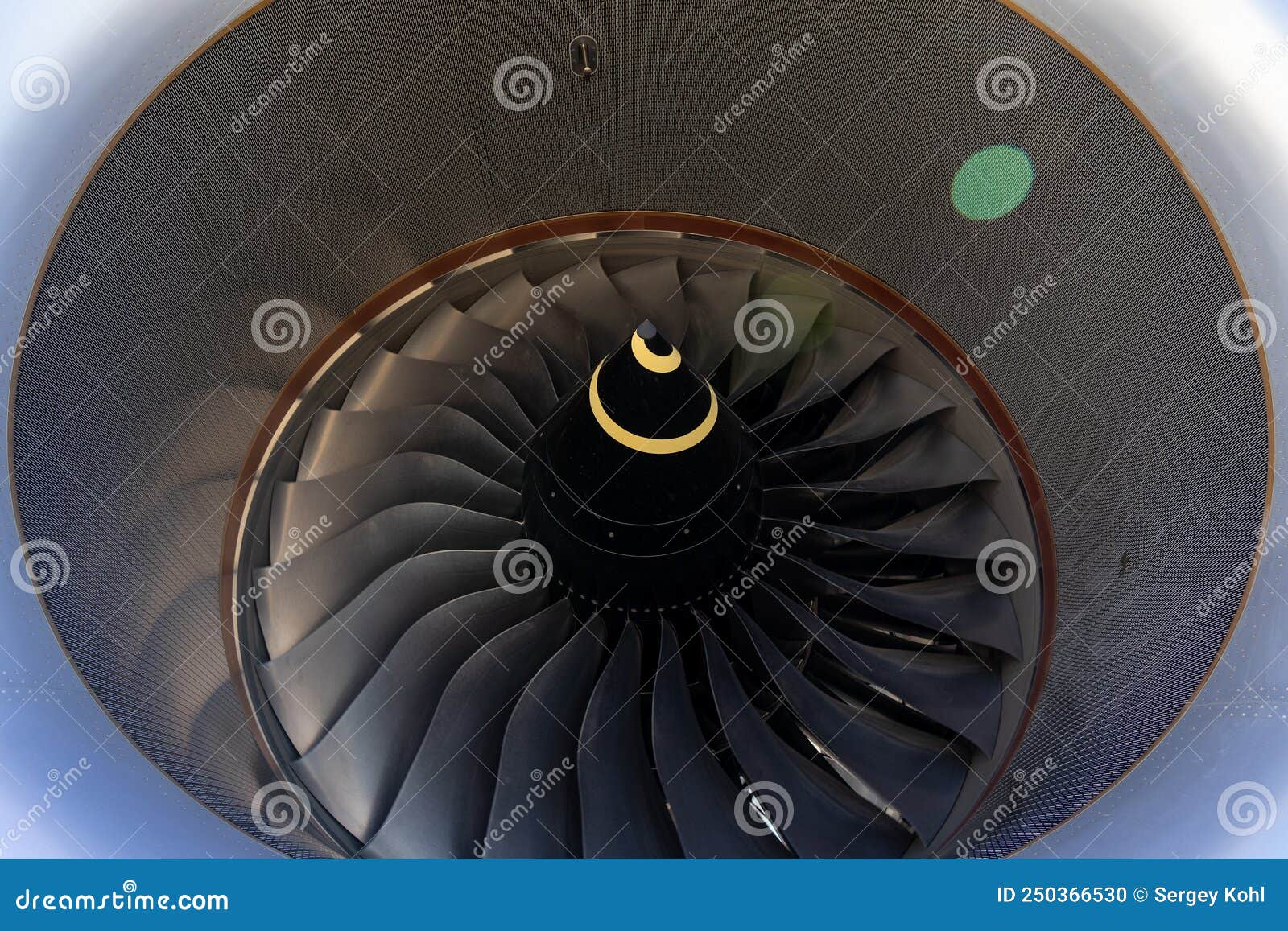 Detail of Turbofan Jet Engine Stock Photo - Image of power, metal ...