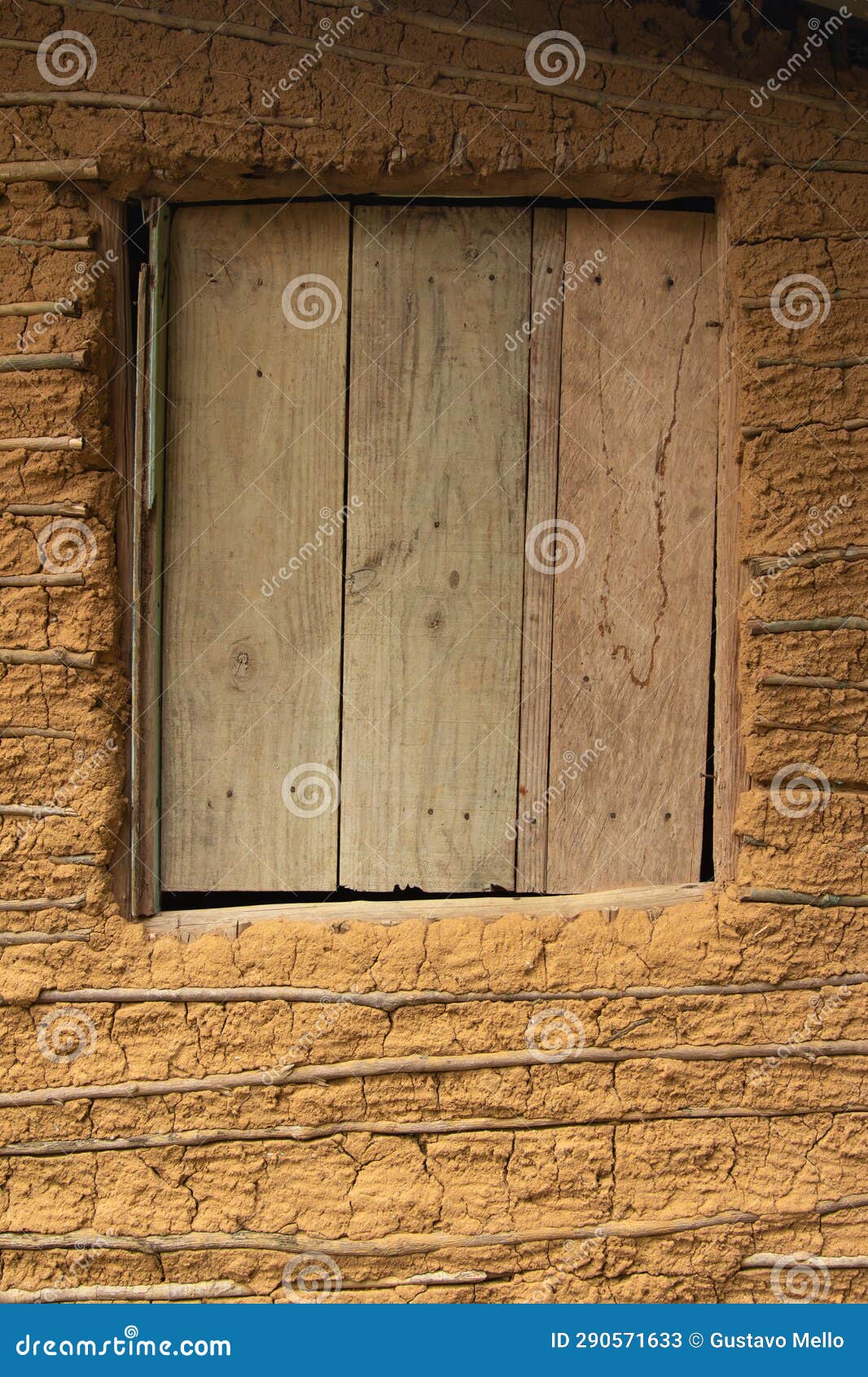 Detail of a Typical Mud House Window Stock Image - Image of clay, built ...
