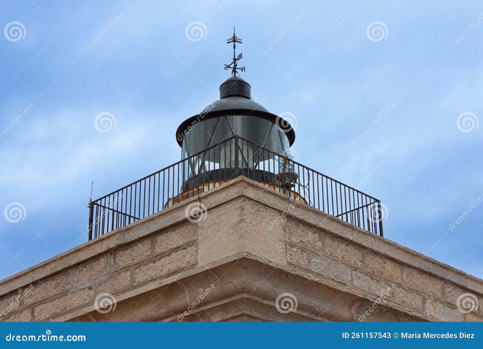 Detail of the Upper Part of a Lighthouse Stock Image - Image of summer ...