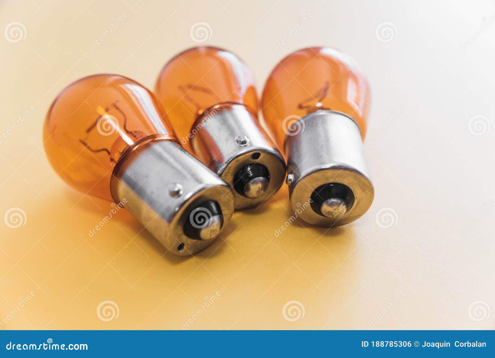 Detail of 12v Orange Car Brake Light Bulbs Stock Photo - Image of ...