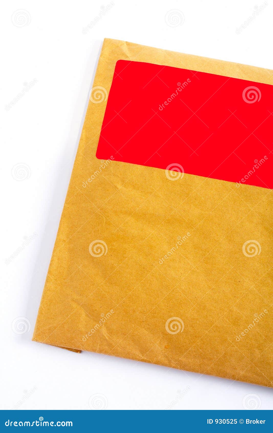 Detail Van Envelop Met Lege Rode Sticker Stock Afbeelding - Image of ...