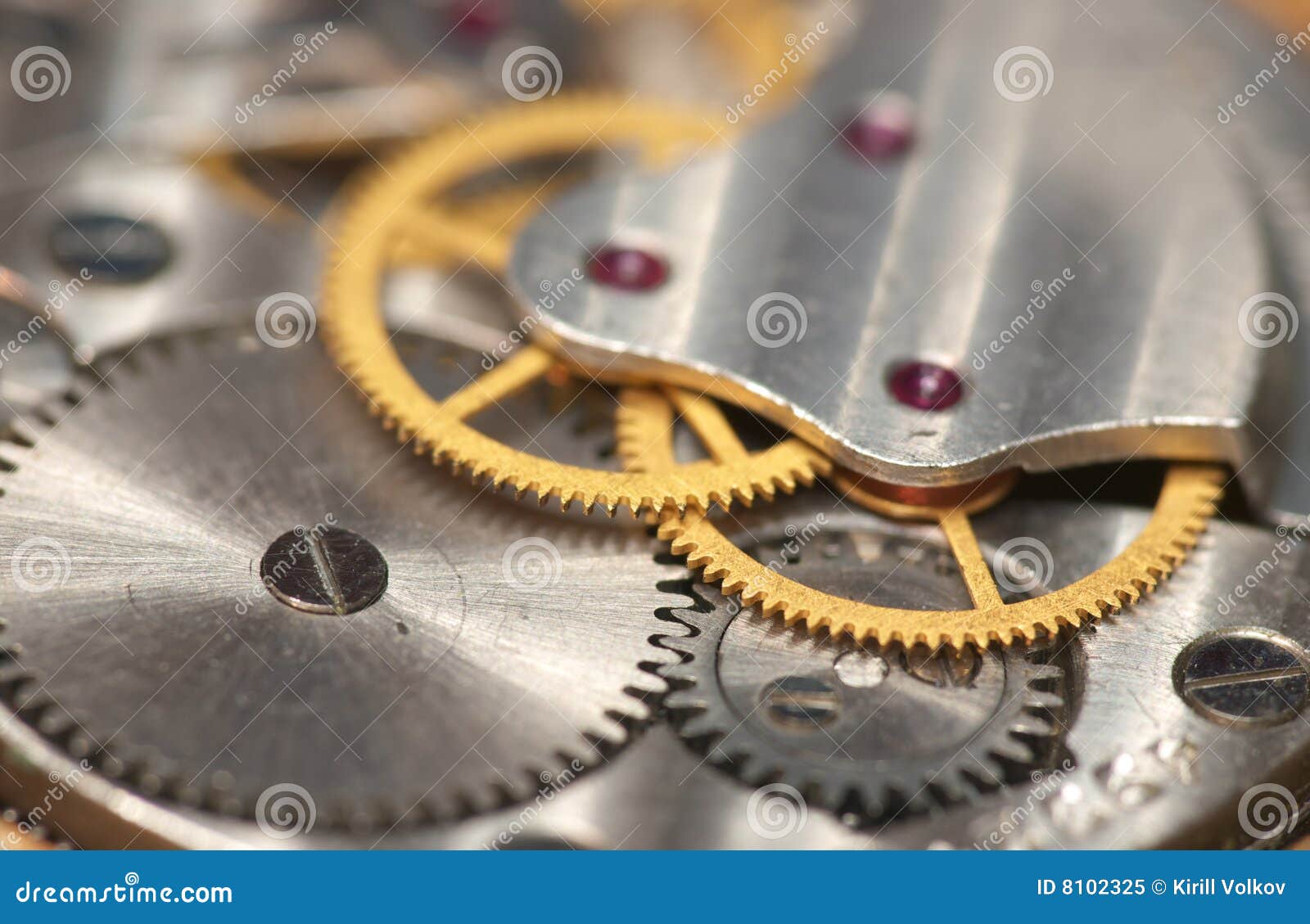 Detail view of clock gear stock image. Image of clockwork - 8102325