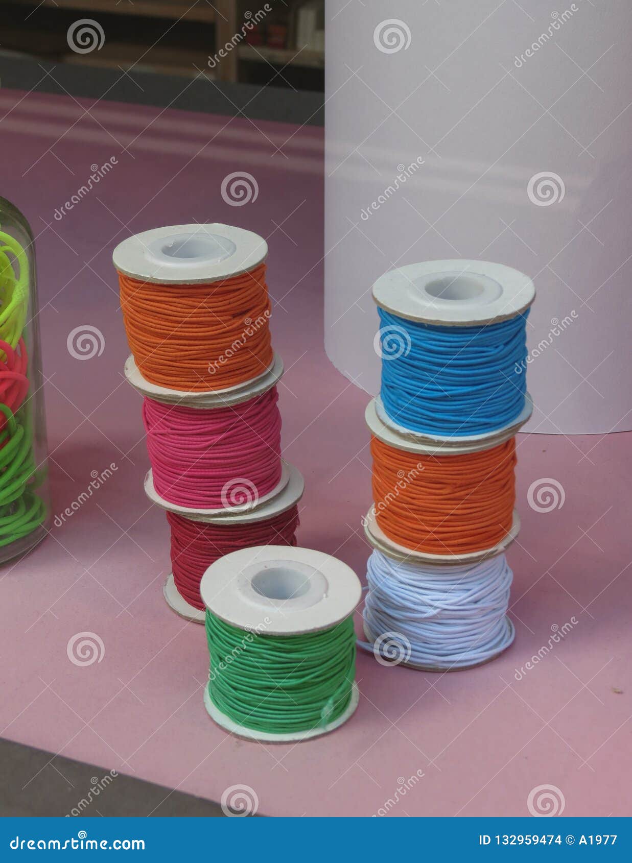 Colour sewing wire thread stock photo. Image of threads - 132959474