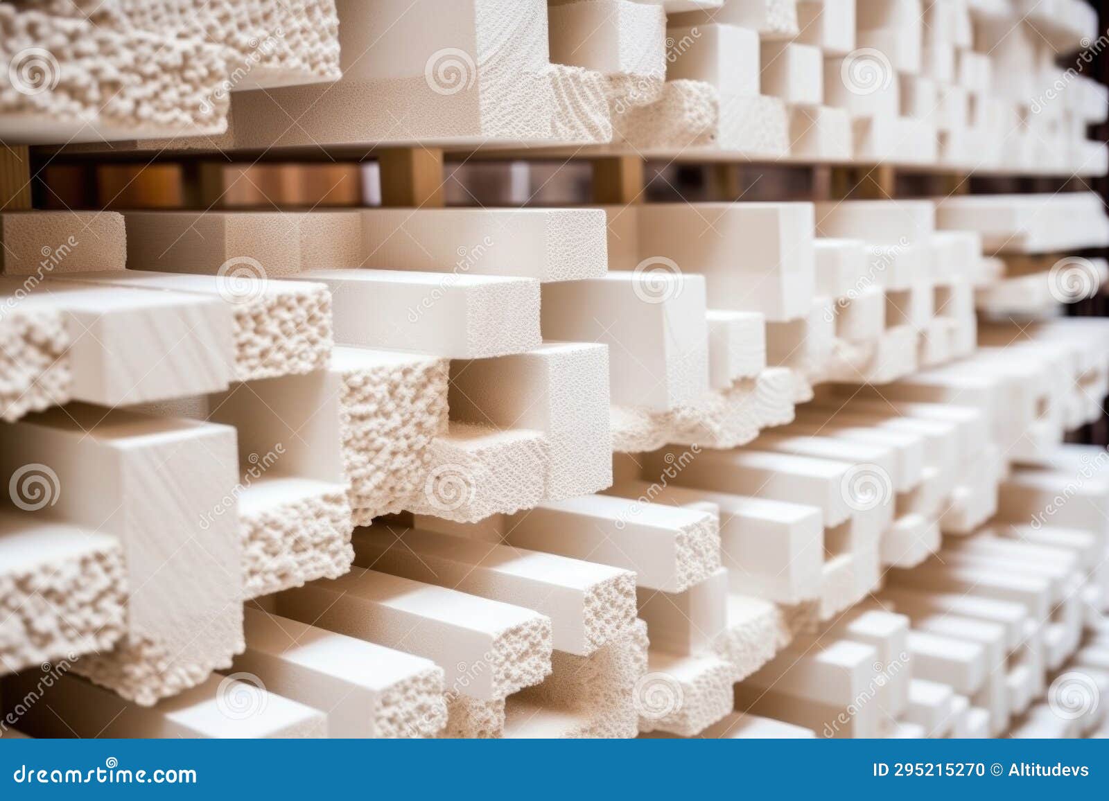 Detail View of Fresh-formed Building Blocks Exiting a Mold Stock ...