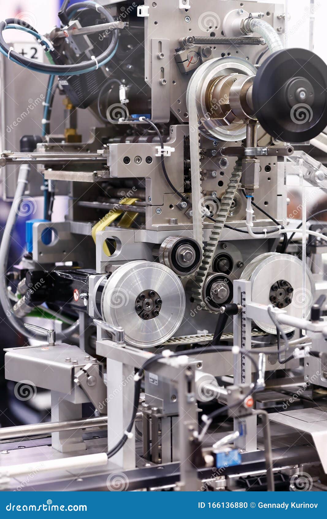 Detail View of a Pharmaceutical Packaging Machine Stock Photo - Image ...