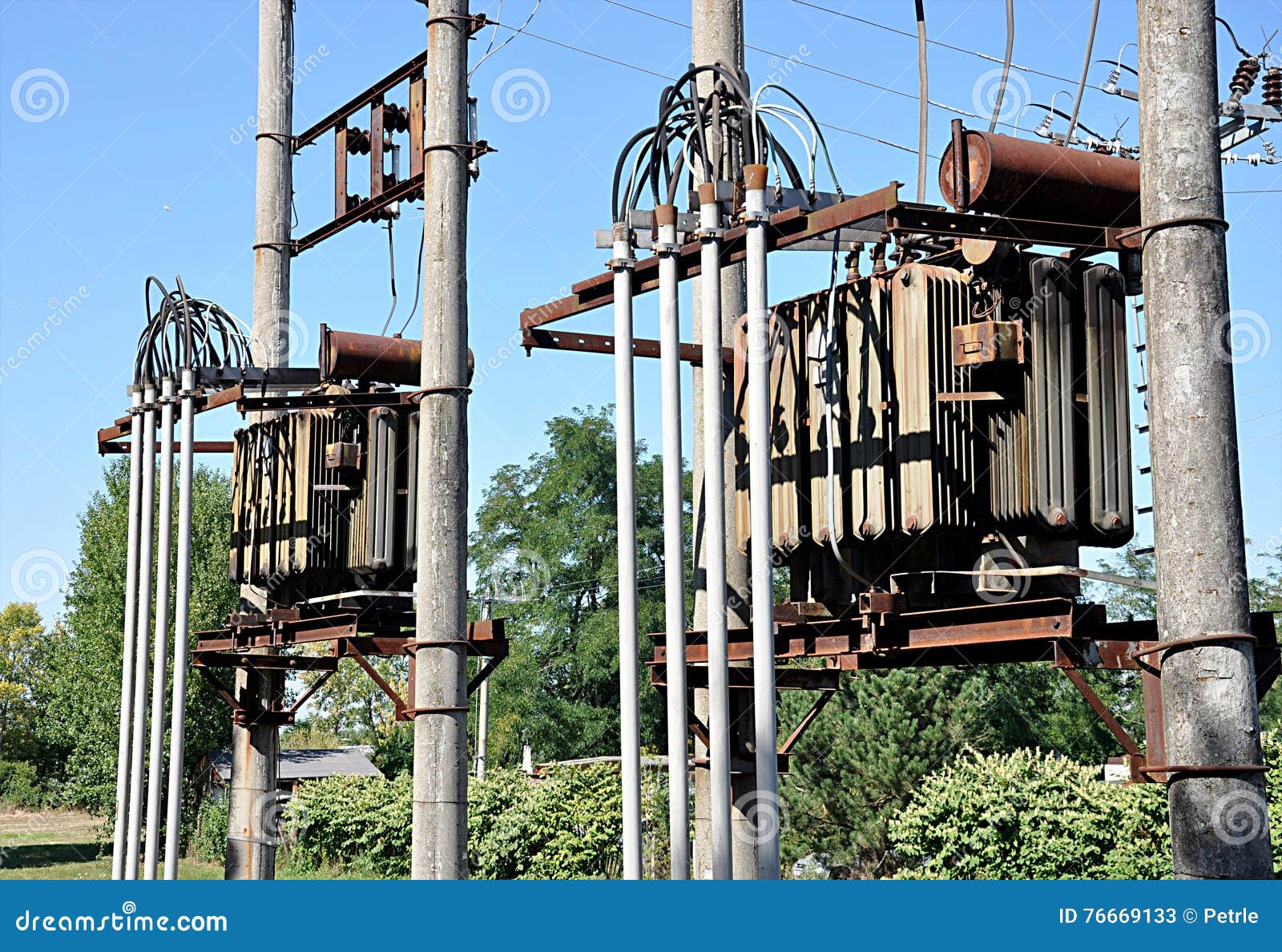 Old transformers stock image. Image of steel, working - 76669133