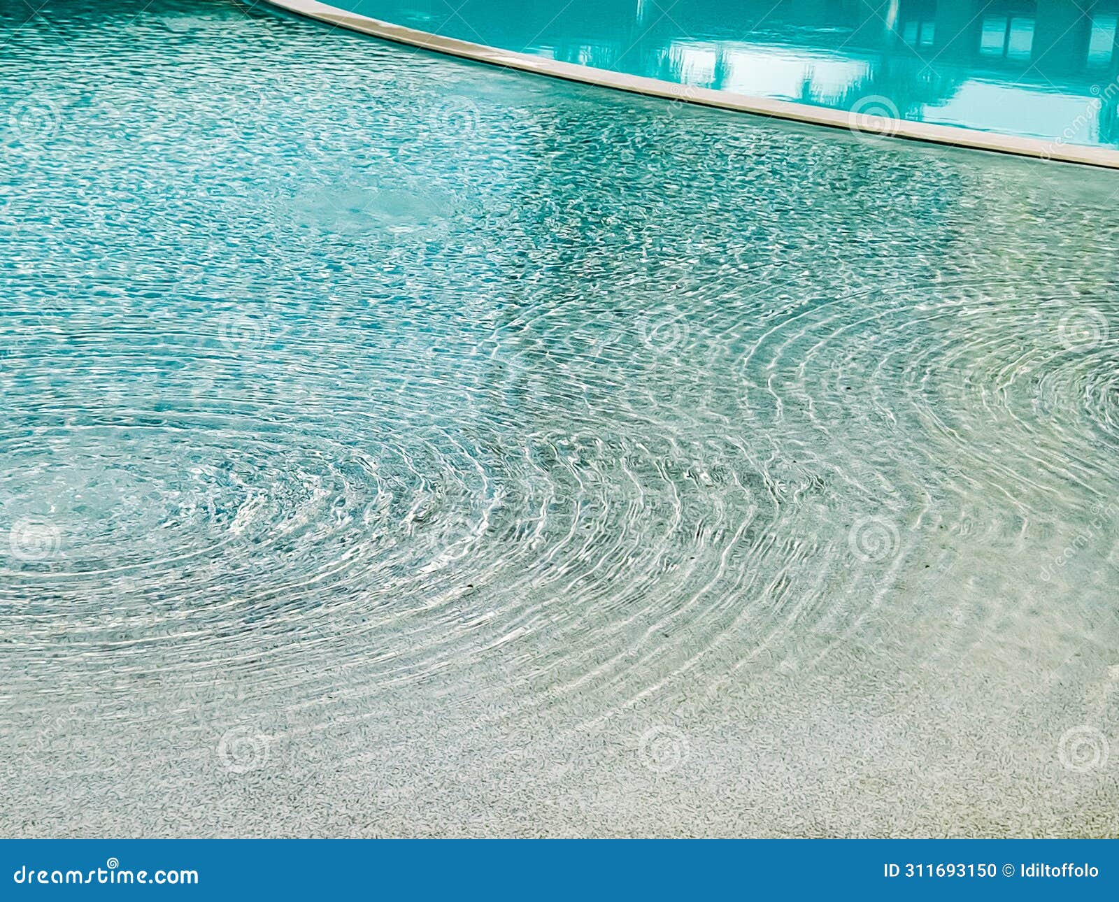 Detail View from the Shore of a Swimming Pool Stock Photo - Image of ...