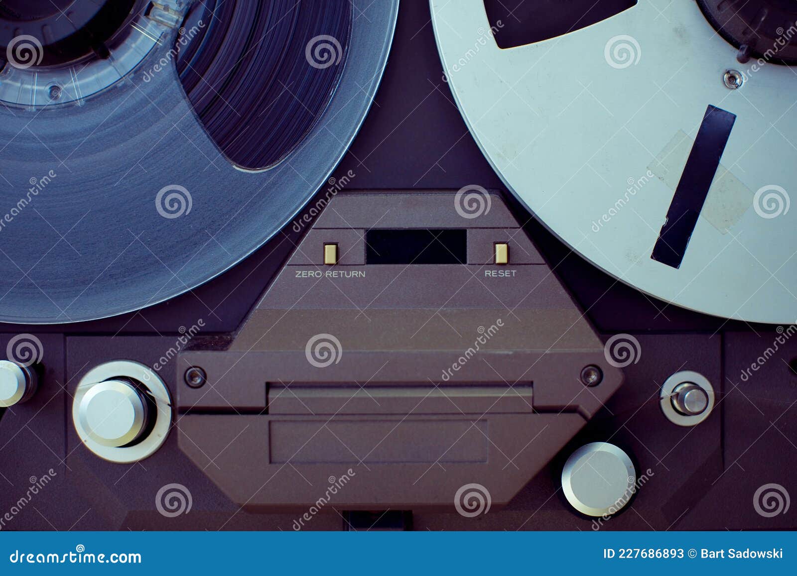 Vintage Tape Recording Equipment Detail Stock Image - Image of ...