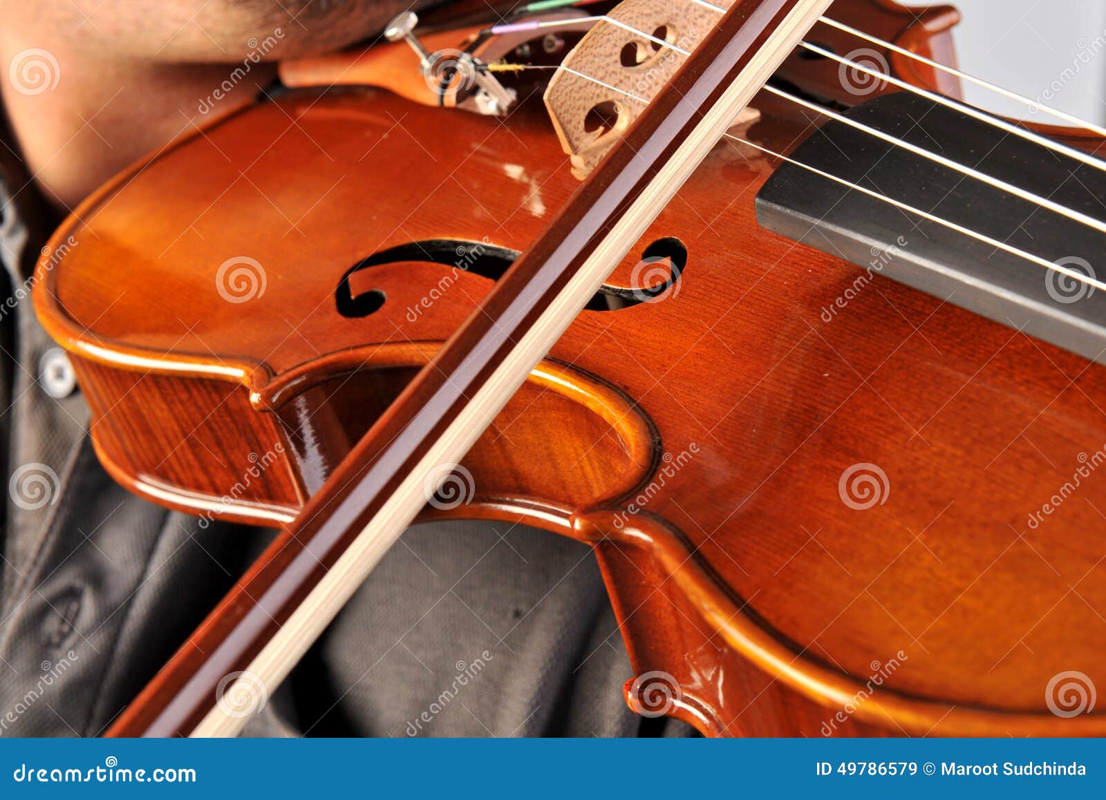 Detail of Violin Being Played Stock Image - Image of classical ...