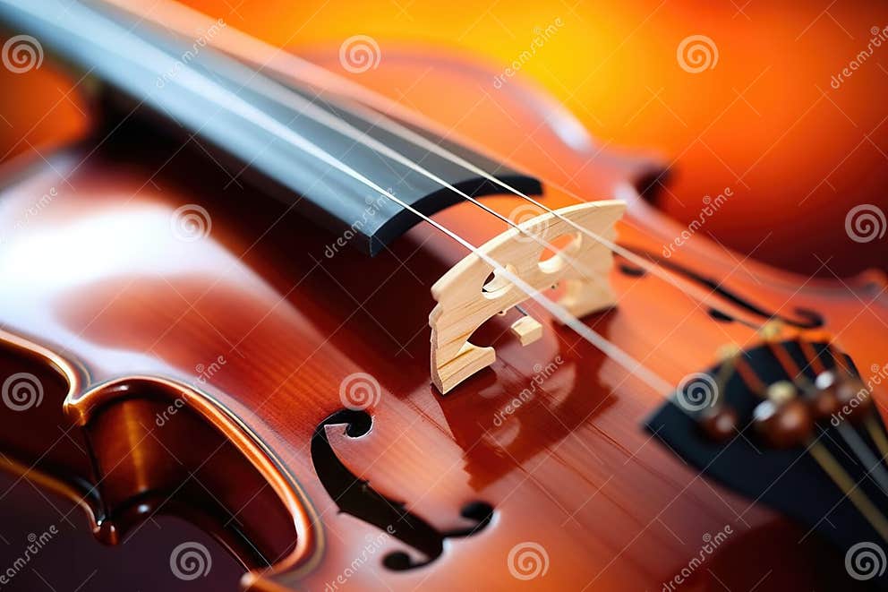 Detail of a Violin Bow on Strings Stock Photo - Image of music ...