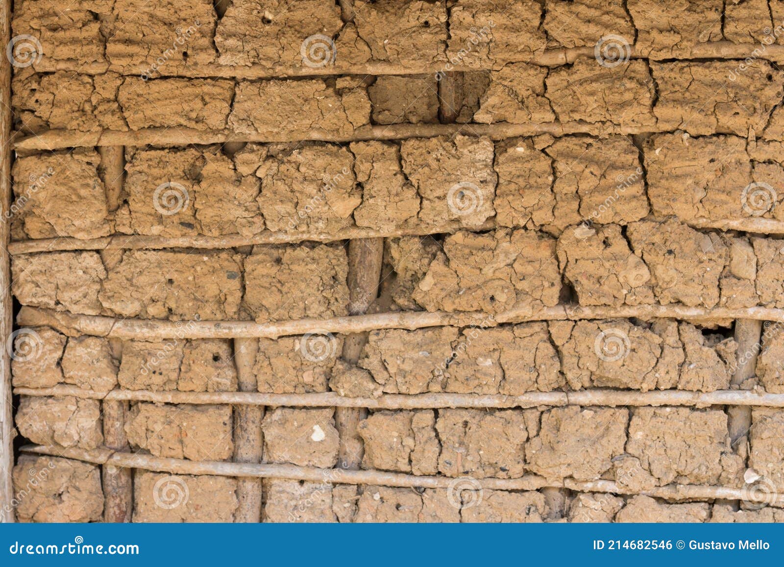 Detail of Wall of House Made of Taipa with Clay Stock Photo - Image of ...