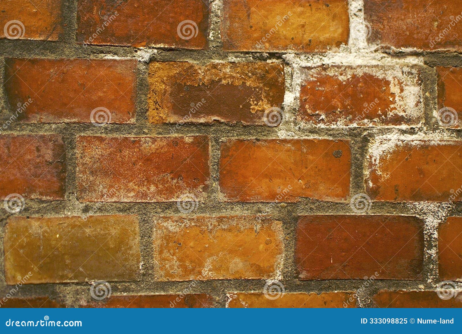 Dirty red bricks stock image. Image of wall, brickwork - 333098825