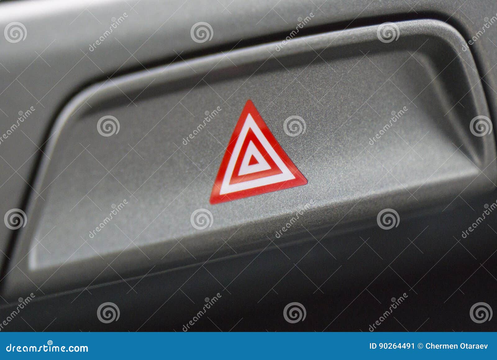 Detail of a Warning Button in a Car Stock Image - Image of alert ...