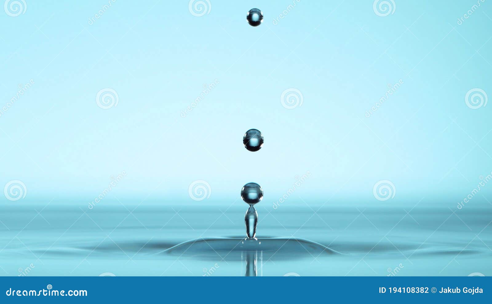 Detail of Water Drop on Water Surface Stock Photo - Image of energy ...
