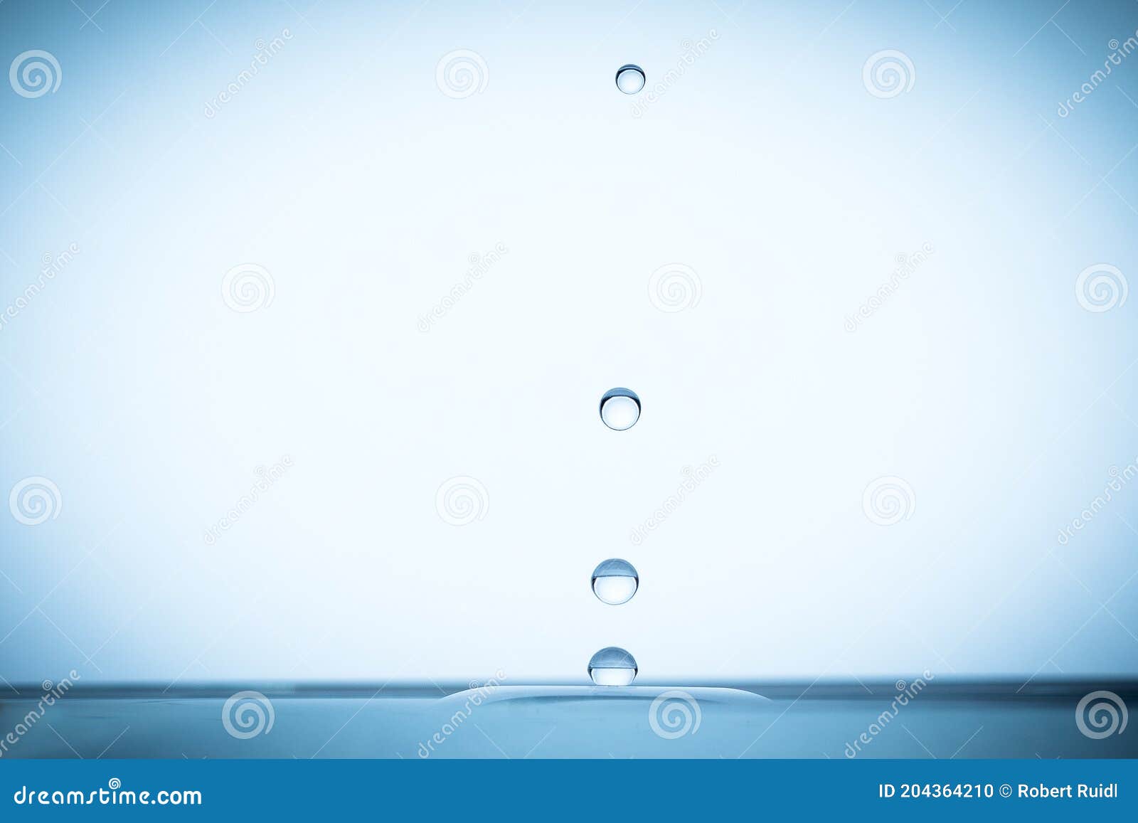 Detail of Water Drops Falling Hitting the Surface of Water Isolated on ...
