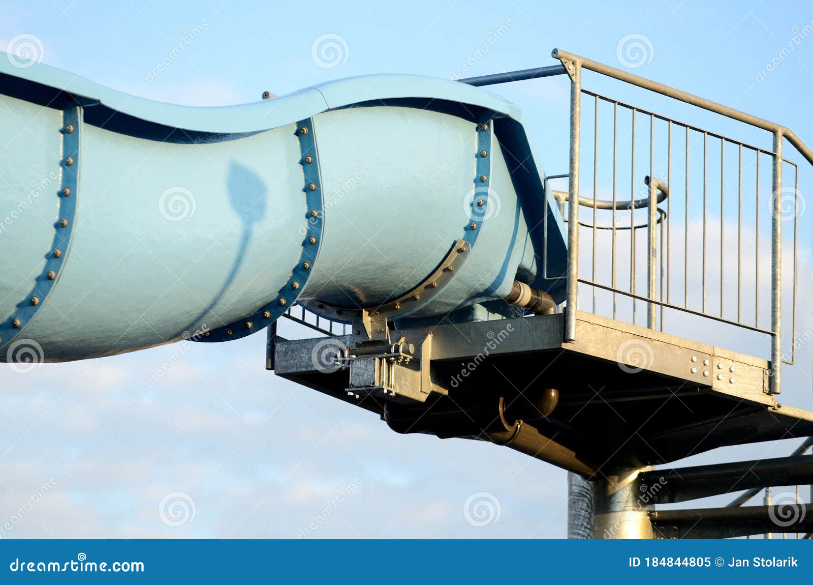 Detail of Water Slide at Sunset Stock Image - Image of recreation ...