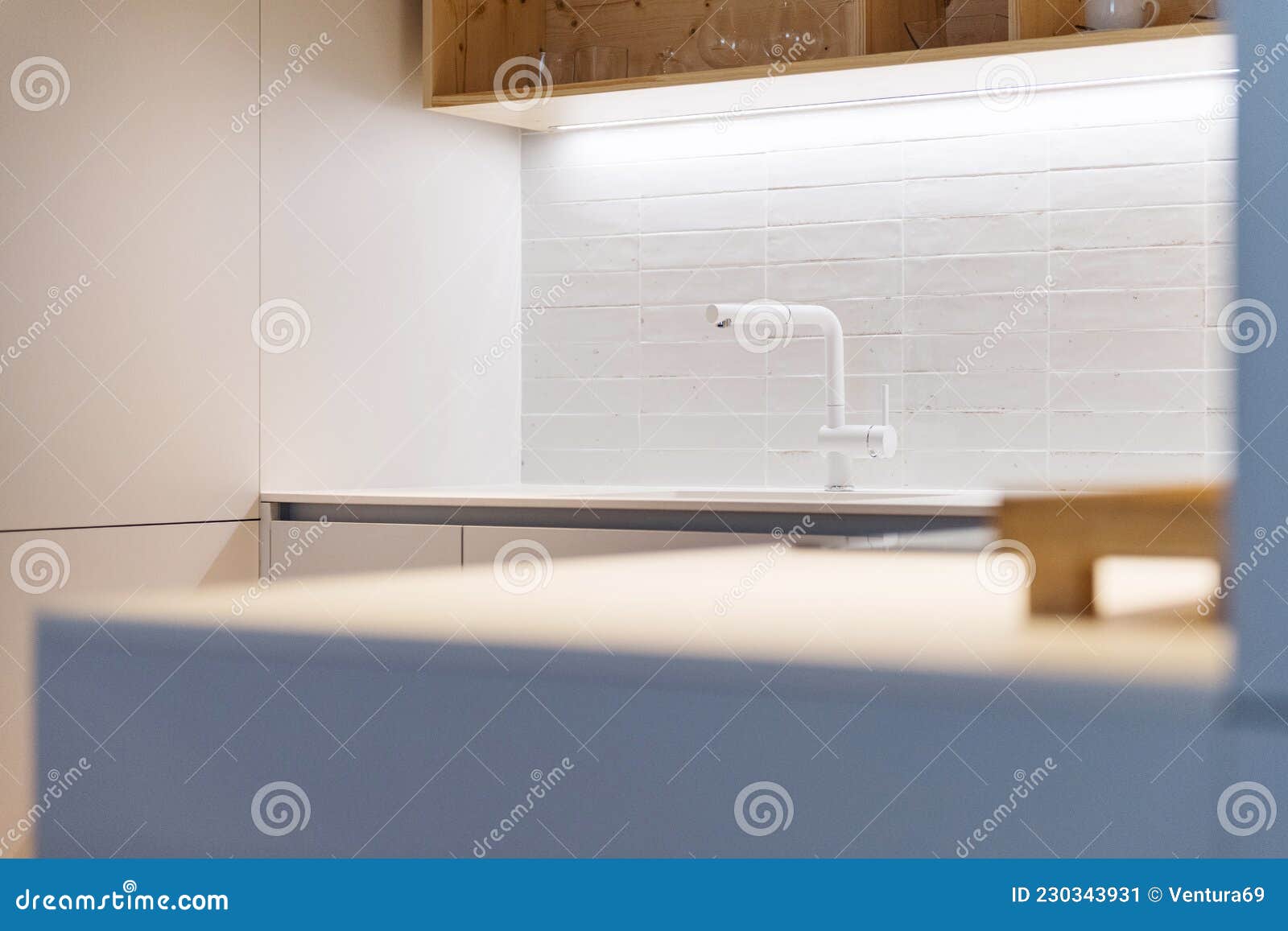 Water Tap in Modern Kitchen Stock Image - Image of architecture, design ...