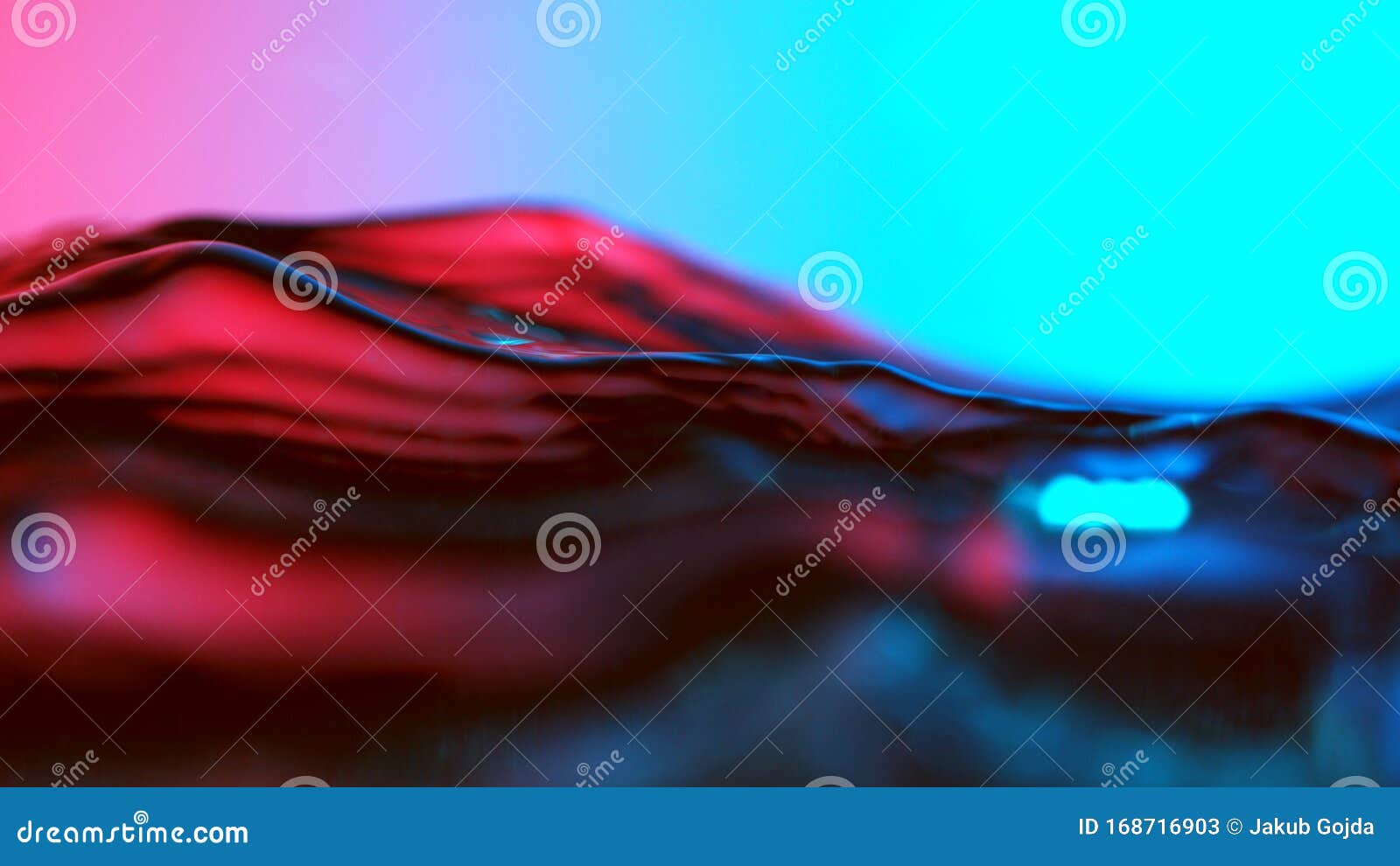 Detail of Water Waves in Neon Lights Stock Image - Image of gleaming ...
