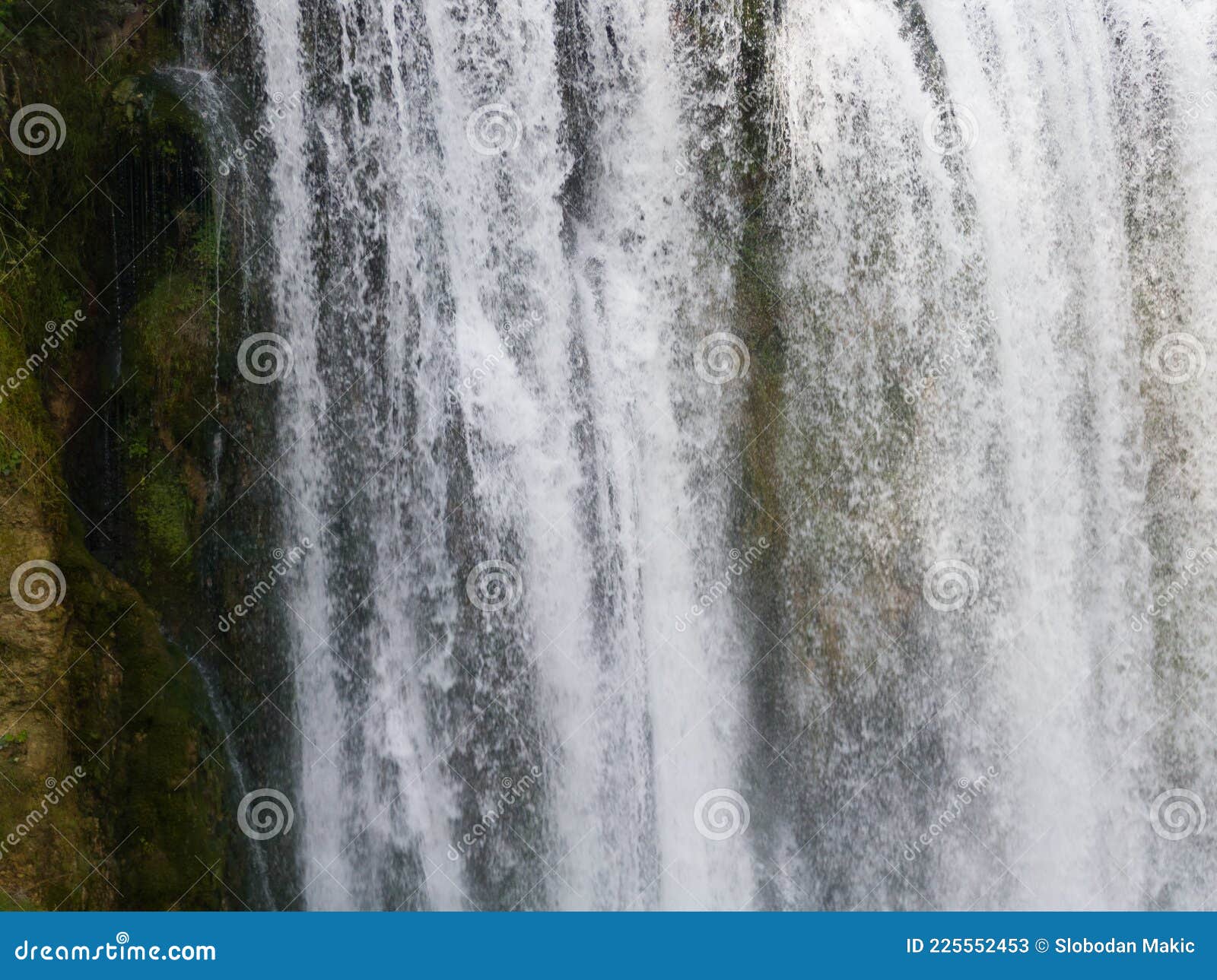 Detail from Waterfall, Water Fall Over Stone Rocks Stock Image - Image ...