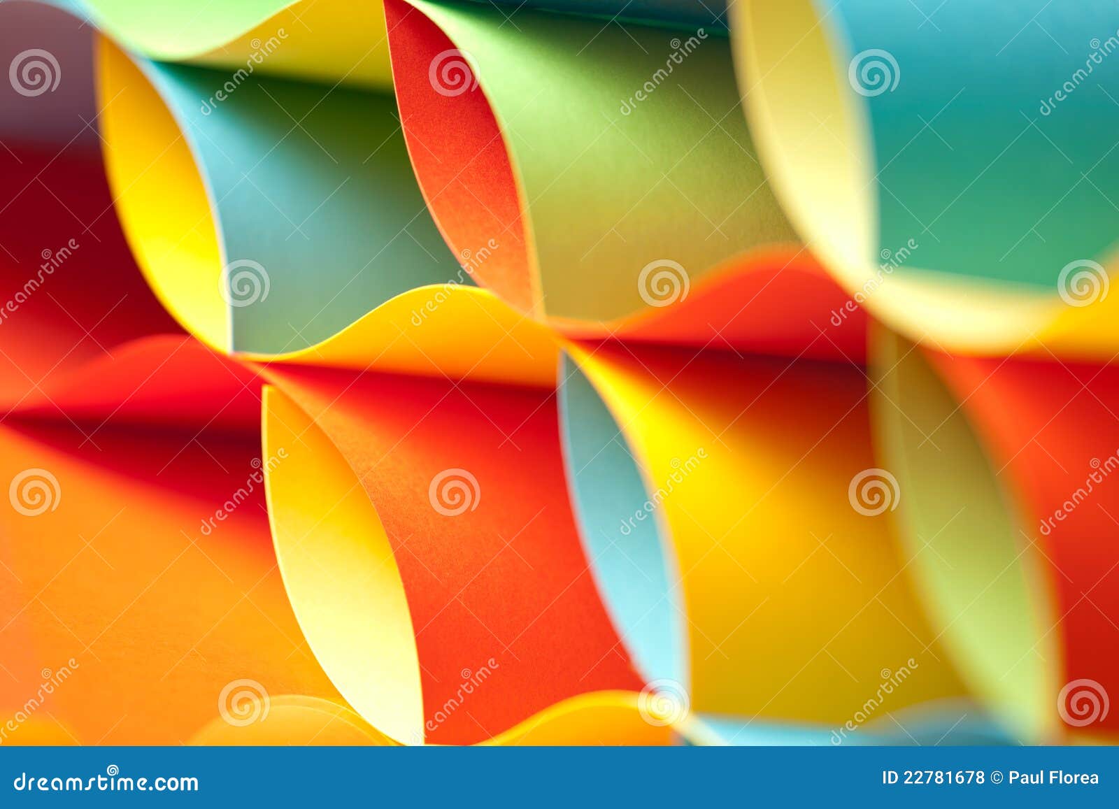 Detail of Waved Colored Paper Structure Stock Photo - Image of light ...