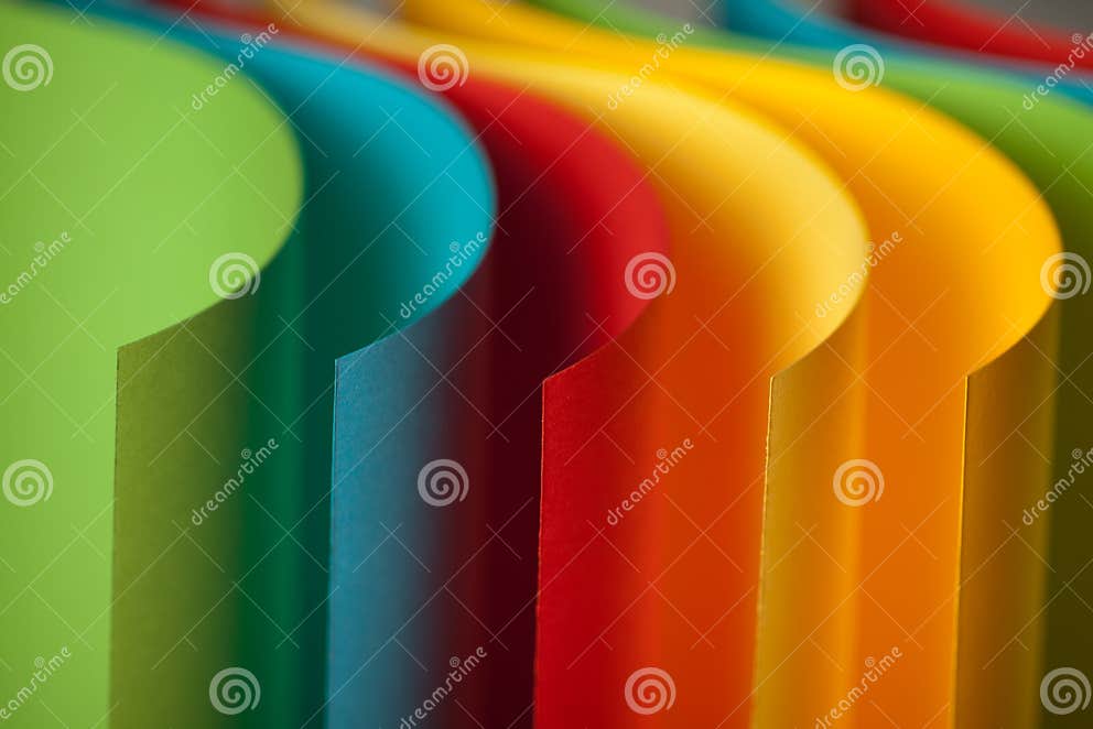 Detail of Waved Colored Paper Structure Stock Photo - Image of paper ...