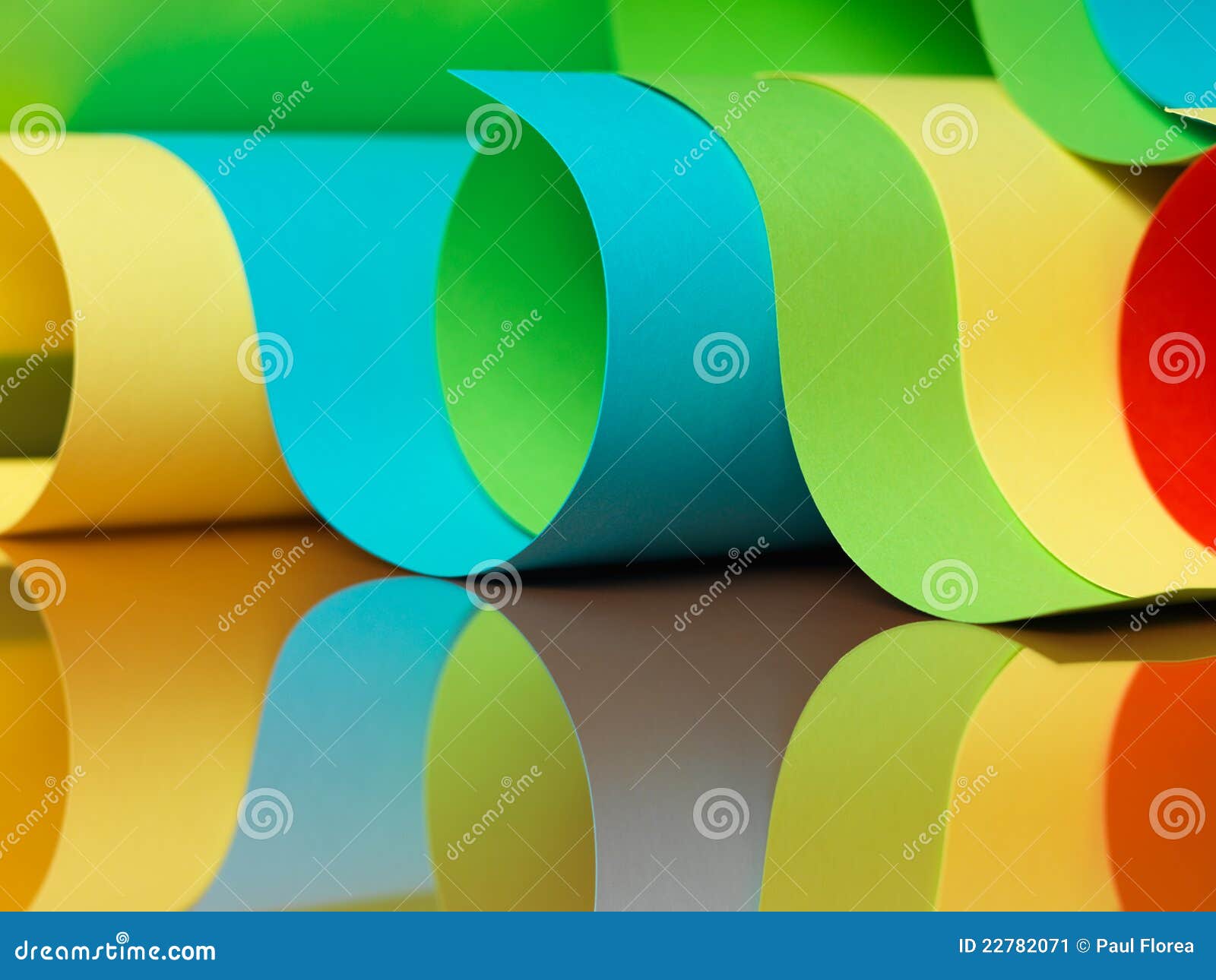 Detail of Waved Colored Paper Structure Stock Image - Image of artwork ...