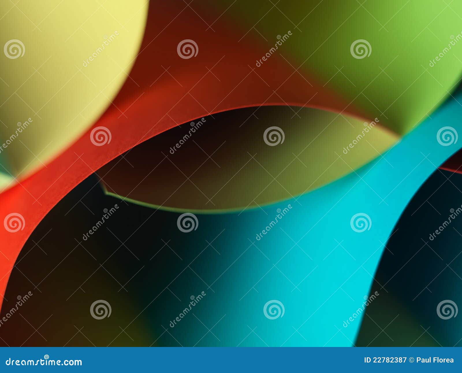 Detail of Waved Colored Paper Structure Stock Image - Image of ...