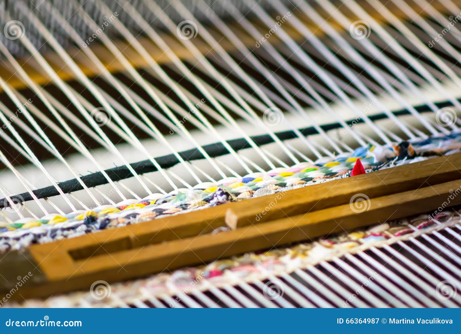 Detail of weaving loom stock image. Image of cloth, material - 66364987