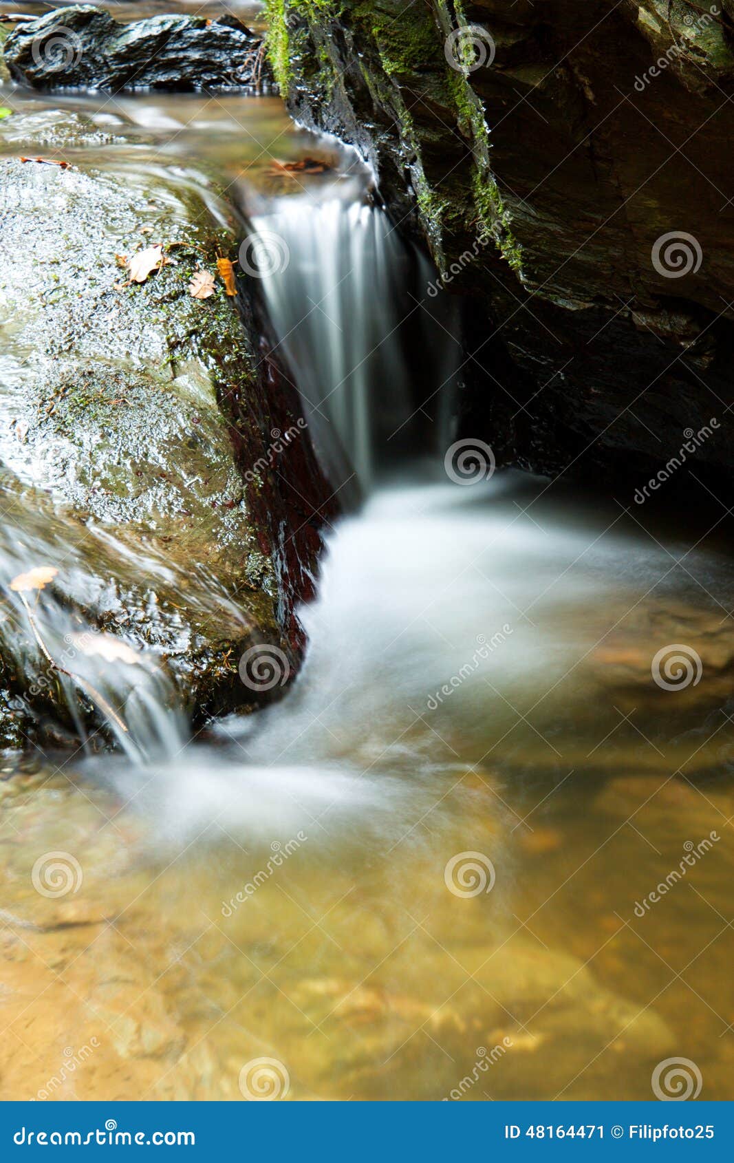 Detail weir stock image. Image of clear, moss, creek - 48164471