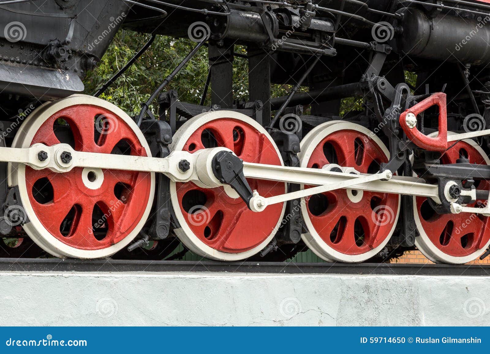 Detail of the Wheels on a Steam Train Stock Photo - Image of black ...
