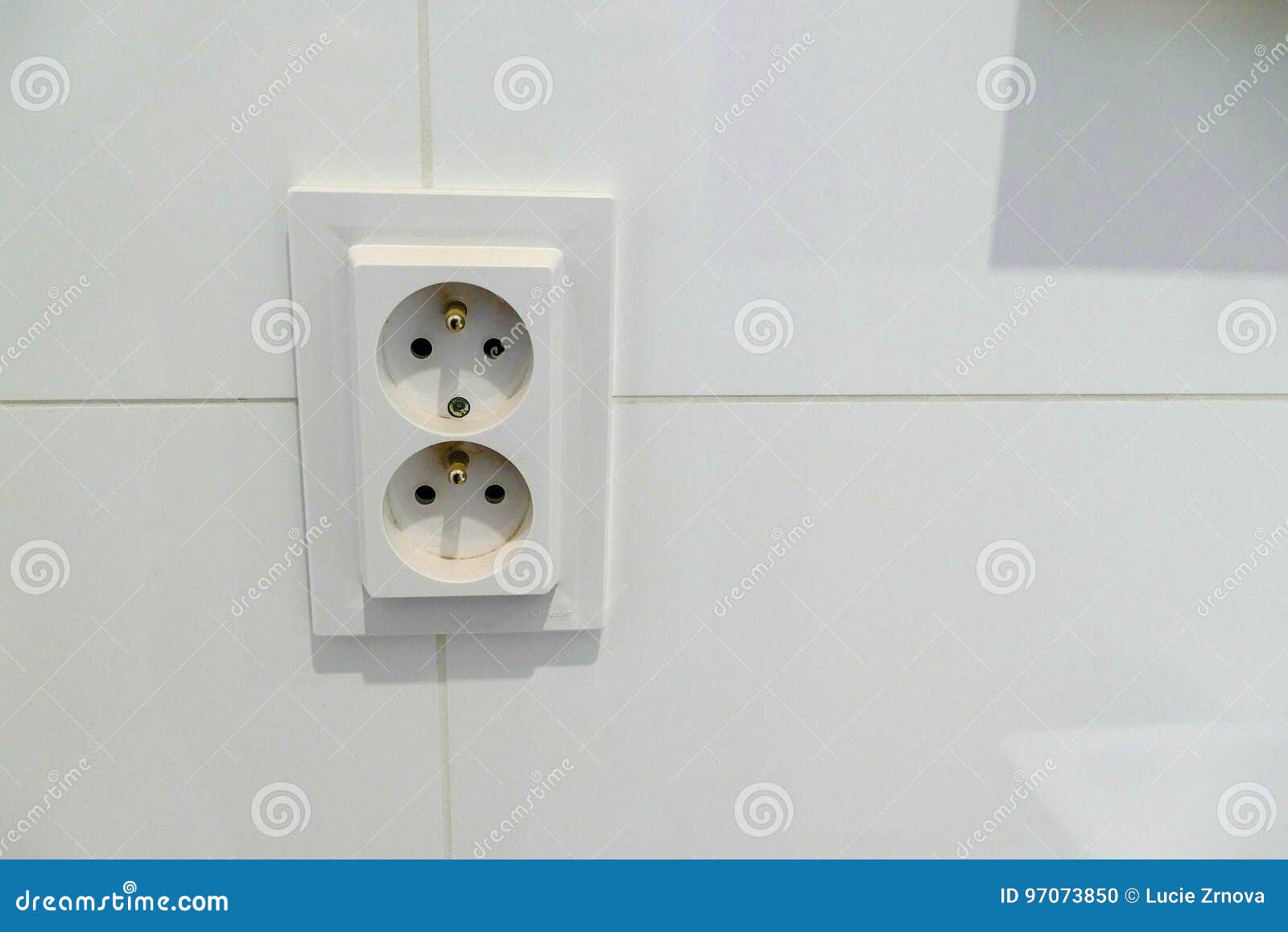 Detail of a White Electric Socket Stock Photo - Image of energy ...
