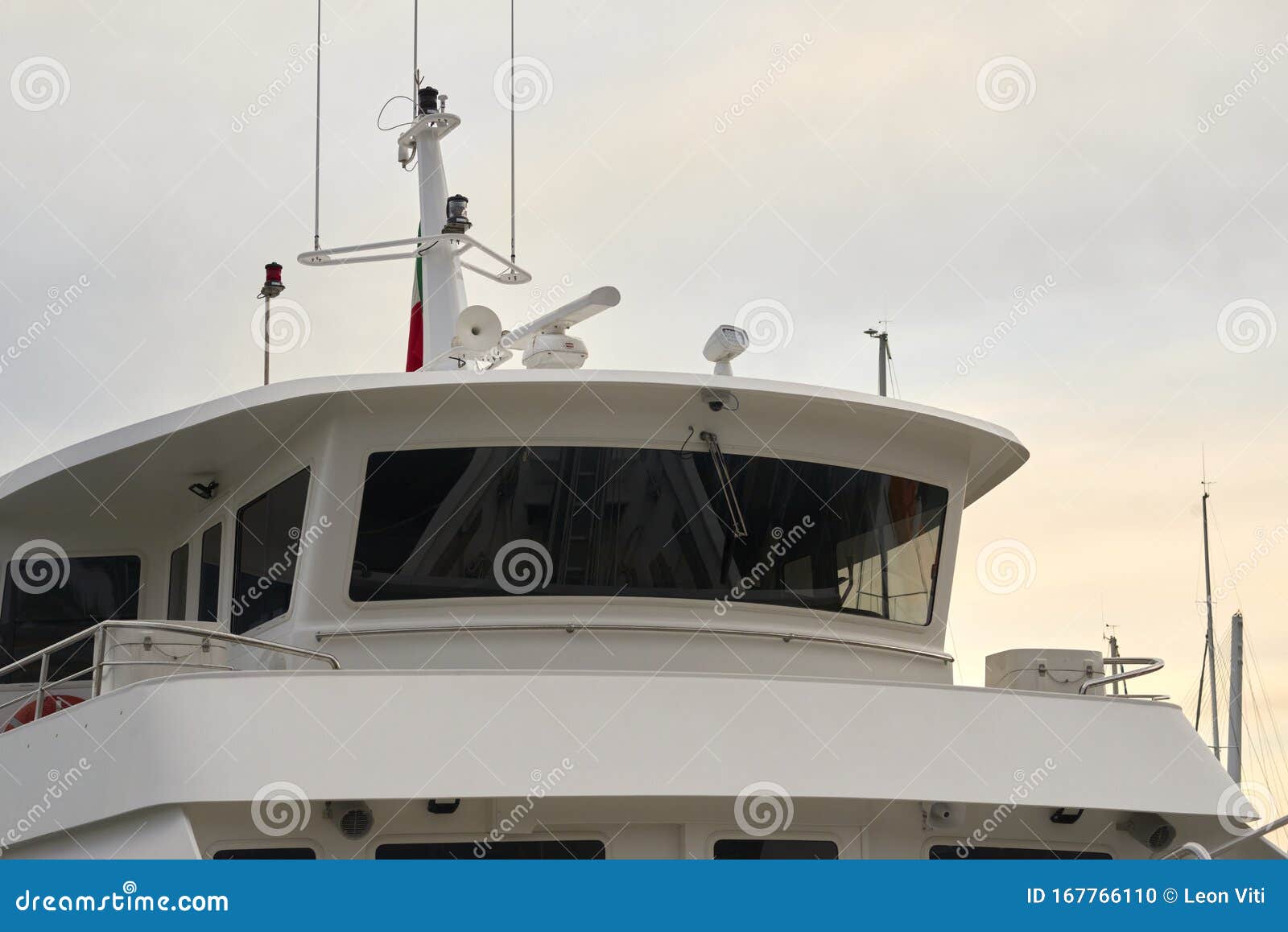 Detail of White Ferry Cockpit in a Harbour Stock Photo - Image of ...