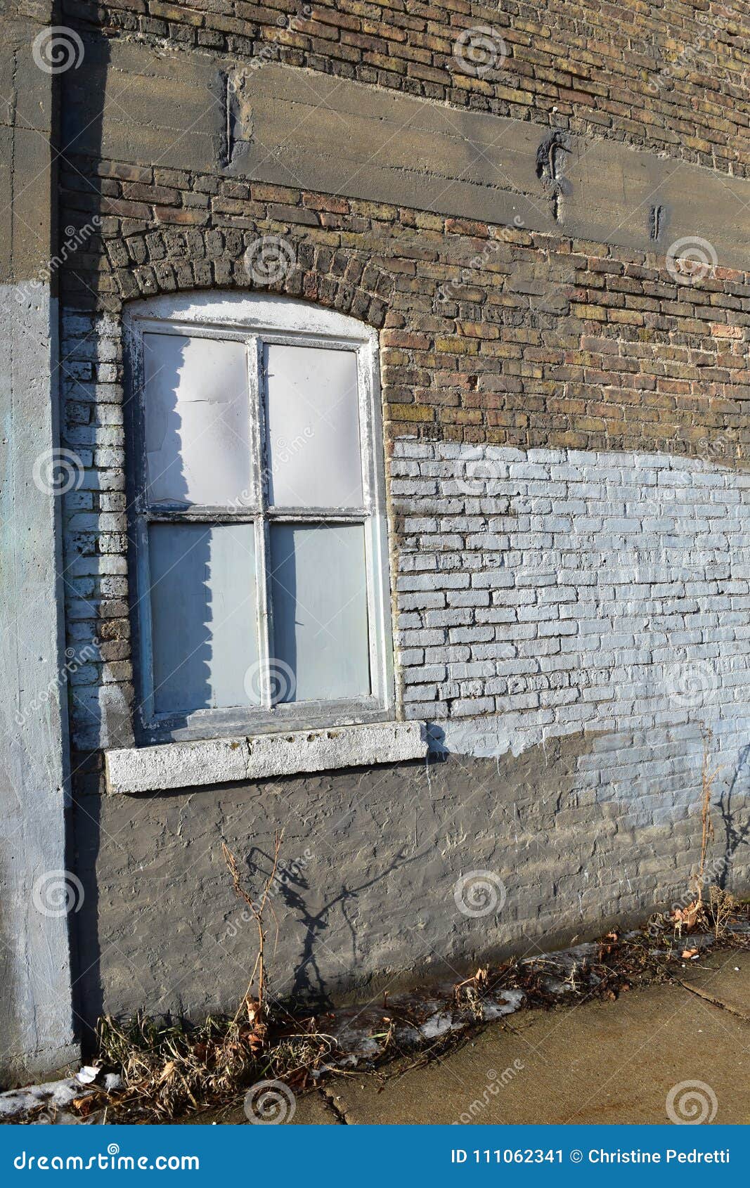 Detail of Window in Brick Wall Stock Image - Image of brick, window ...