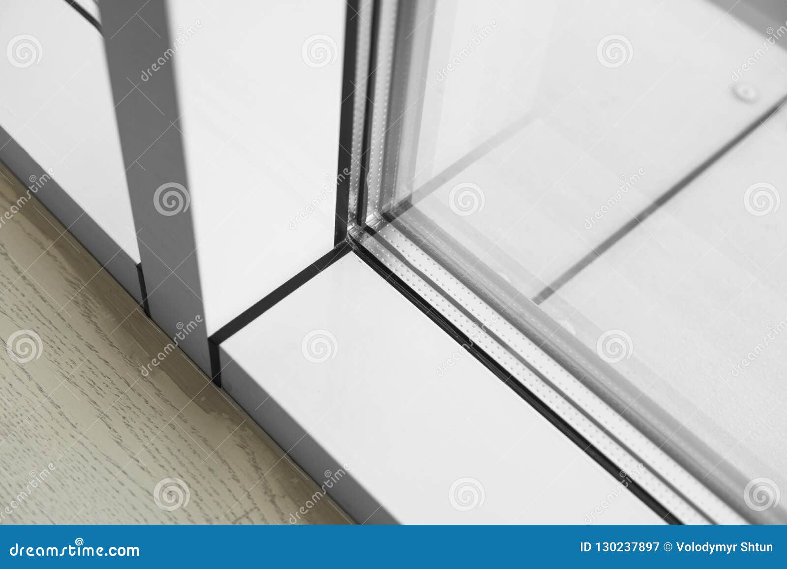 Detail of Window Made of PVC Profiles. Stock Image - Image of ...