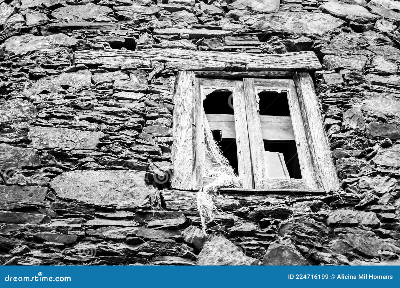 Detail of a Window in an Old House Stock Image - Image of history ...