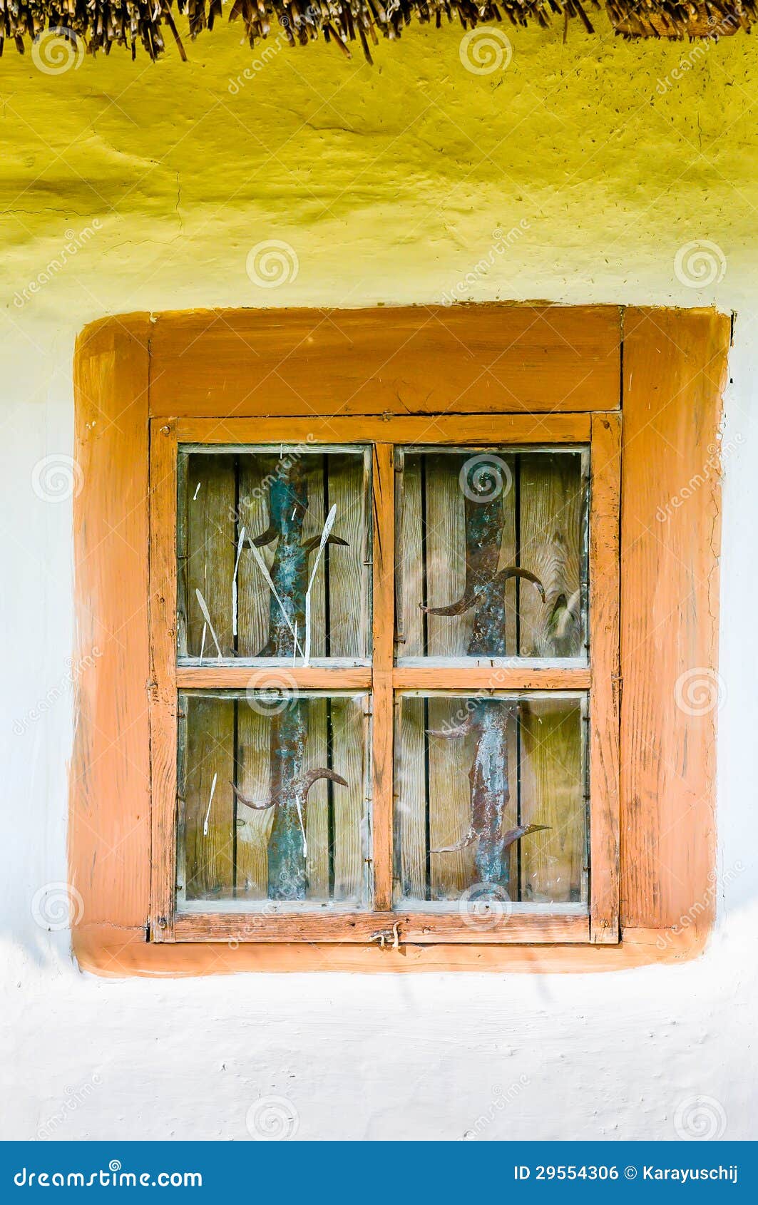 Detail of a Window of a Typical Ukrainian Antique Stock Photo - Image ...