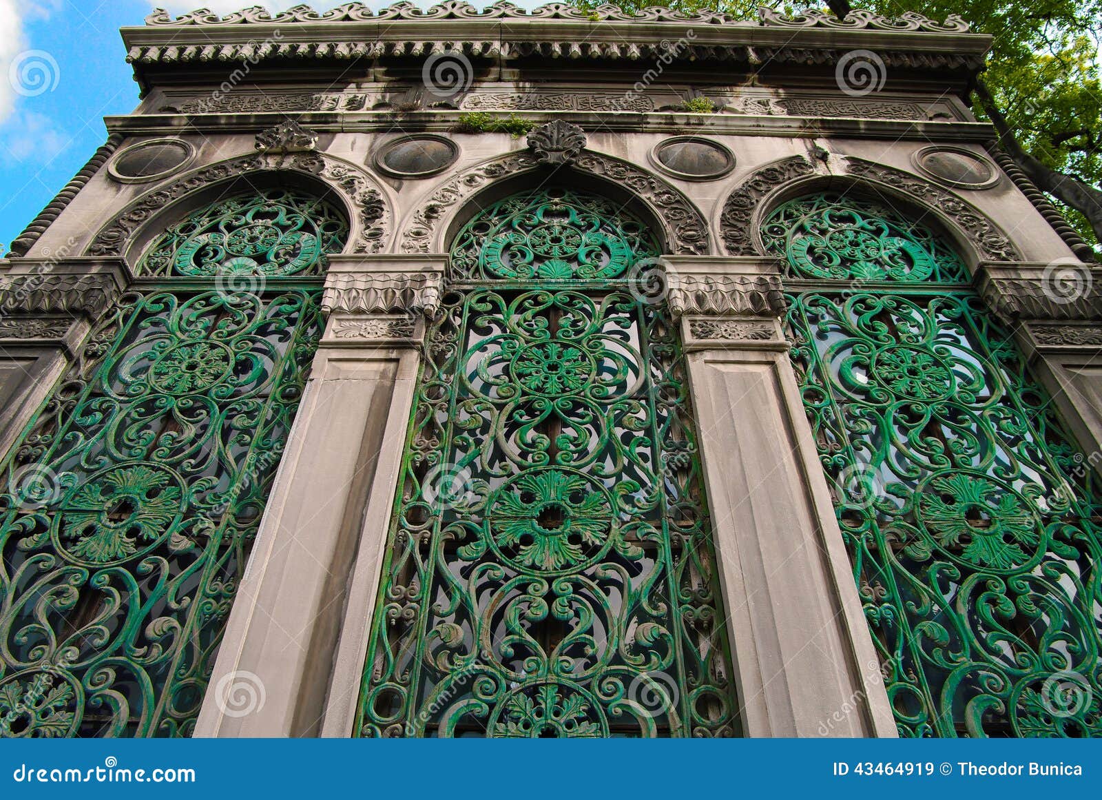 Building. Window with Wrought Iron Grating - Istanbul, Landmark ...